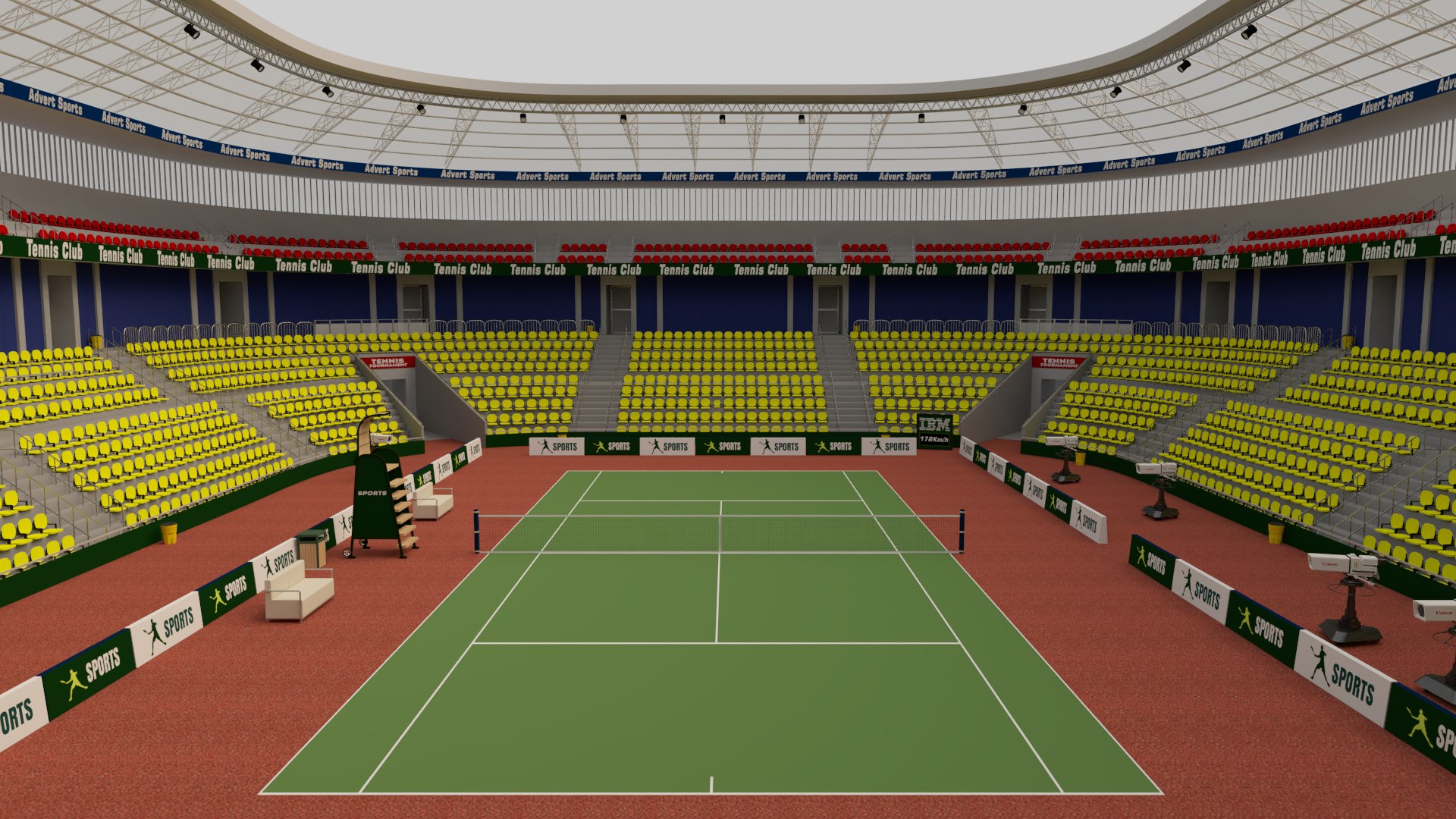 3D Model Tennis Stadium - TurboSquid 2167242