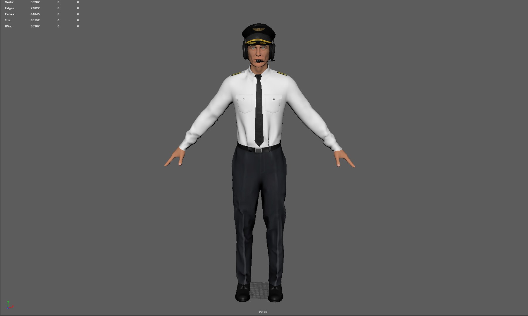 Airline Captain Cap 3D Model - TurboSquid 1575403