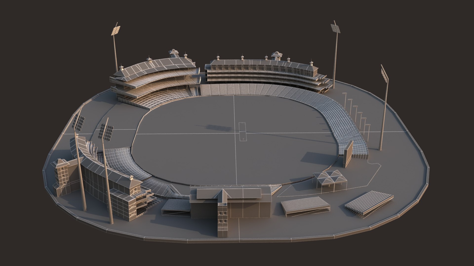 3D NewZealand Cricket Stadium Model - TurboSquid 1755495