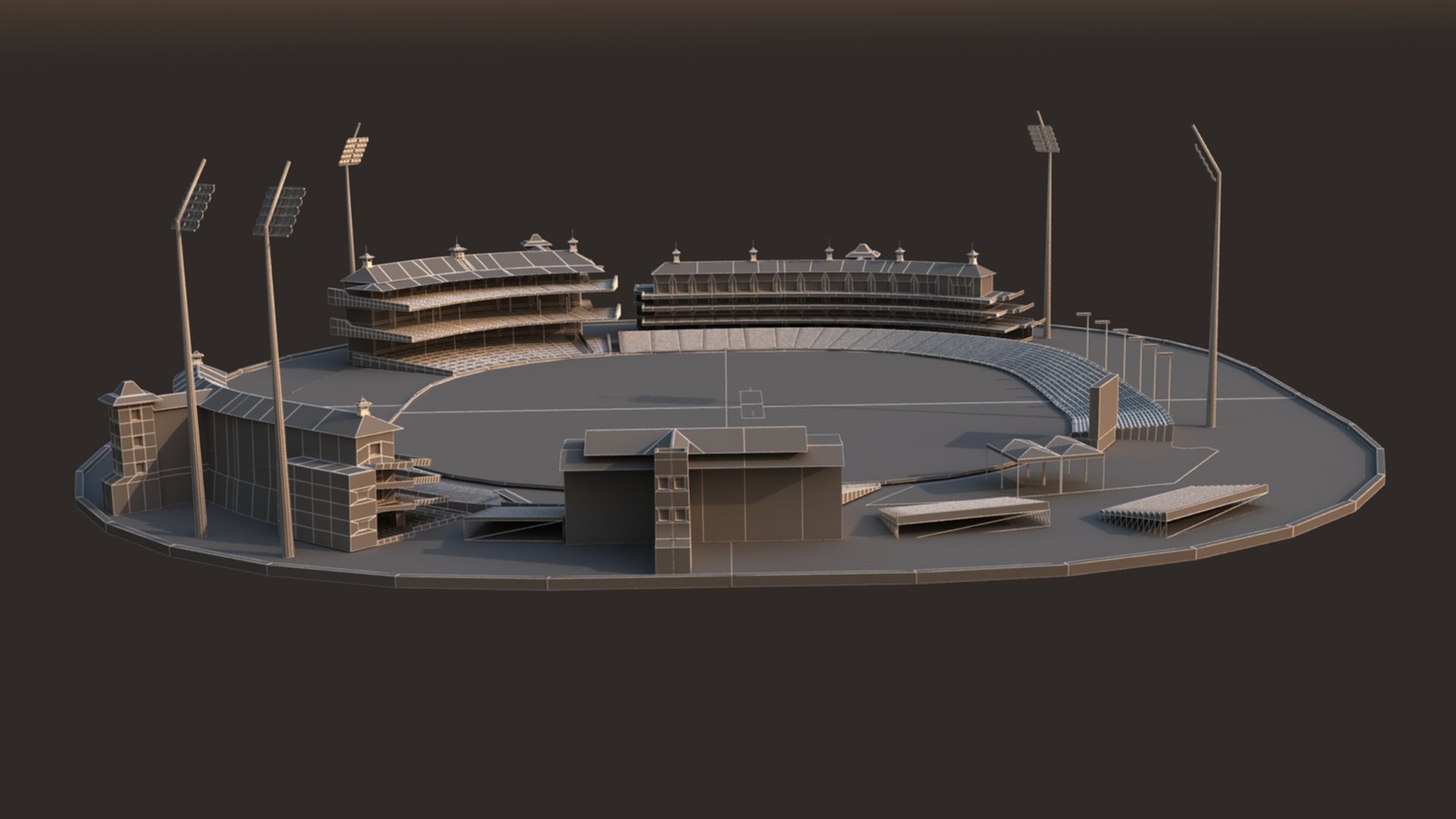 3D NewZealand Cricket Stadium Model - TurboSquid 1755495