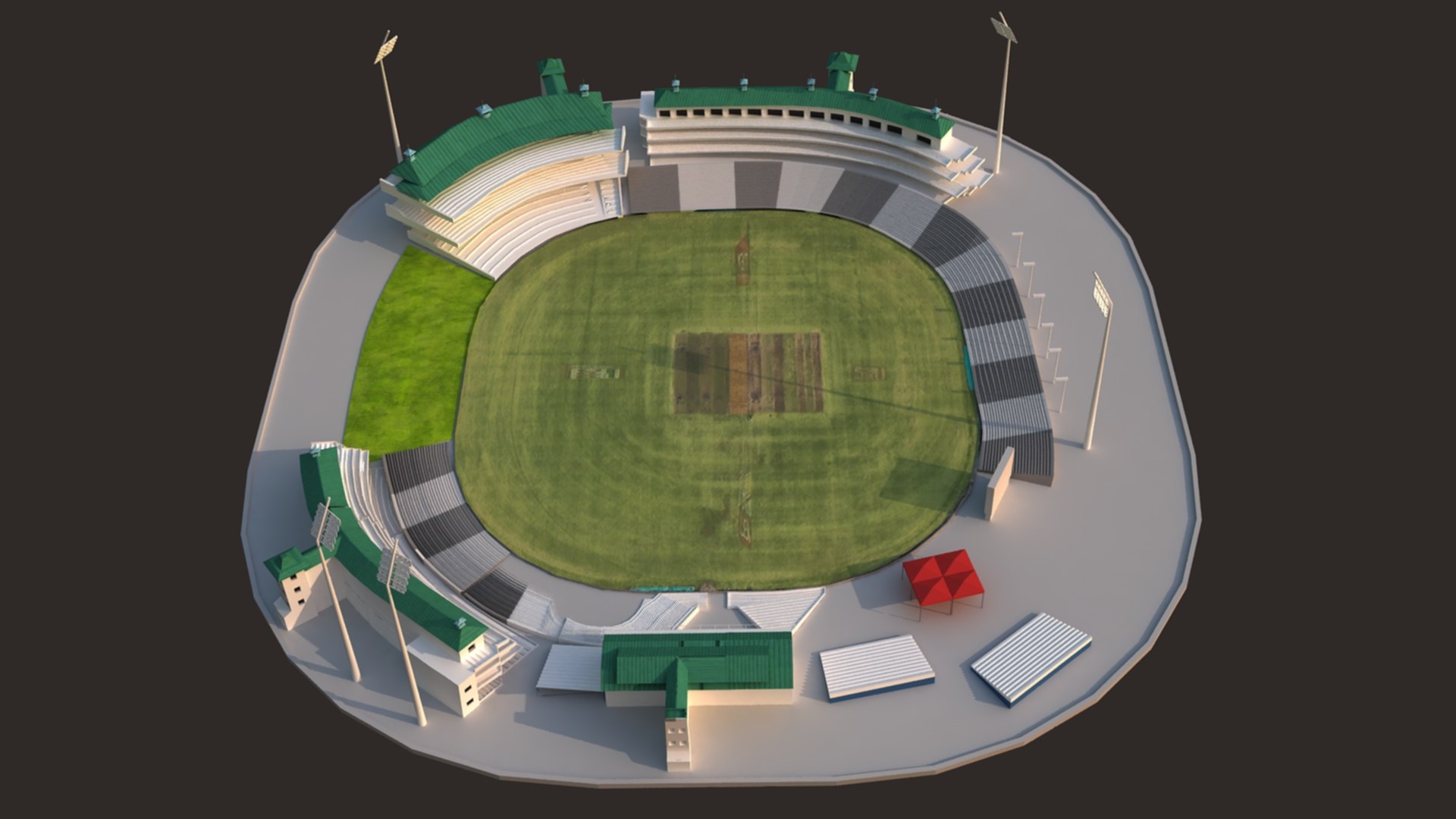 3D NewZealand Cricket Stadium model - TurboSquid 1755495