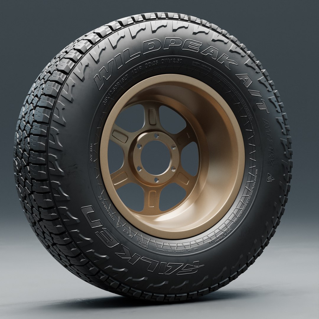 Offroad car wheel Falken Wildpeak AT3W tire with TE37XT rim 3D model - TurboSquid 1722229