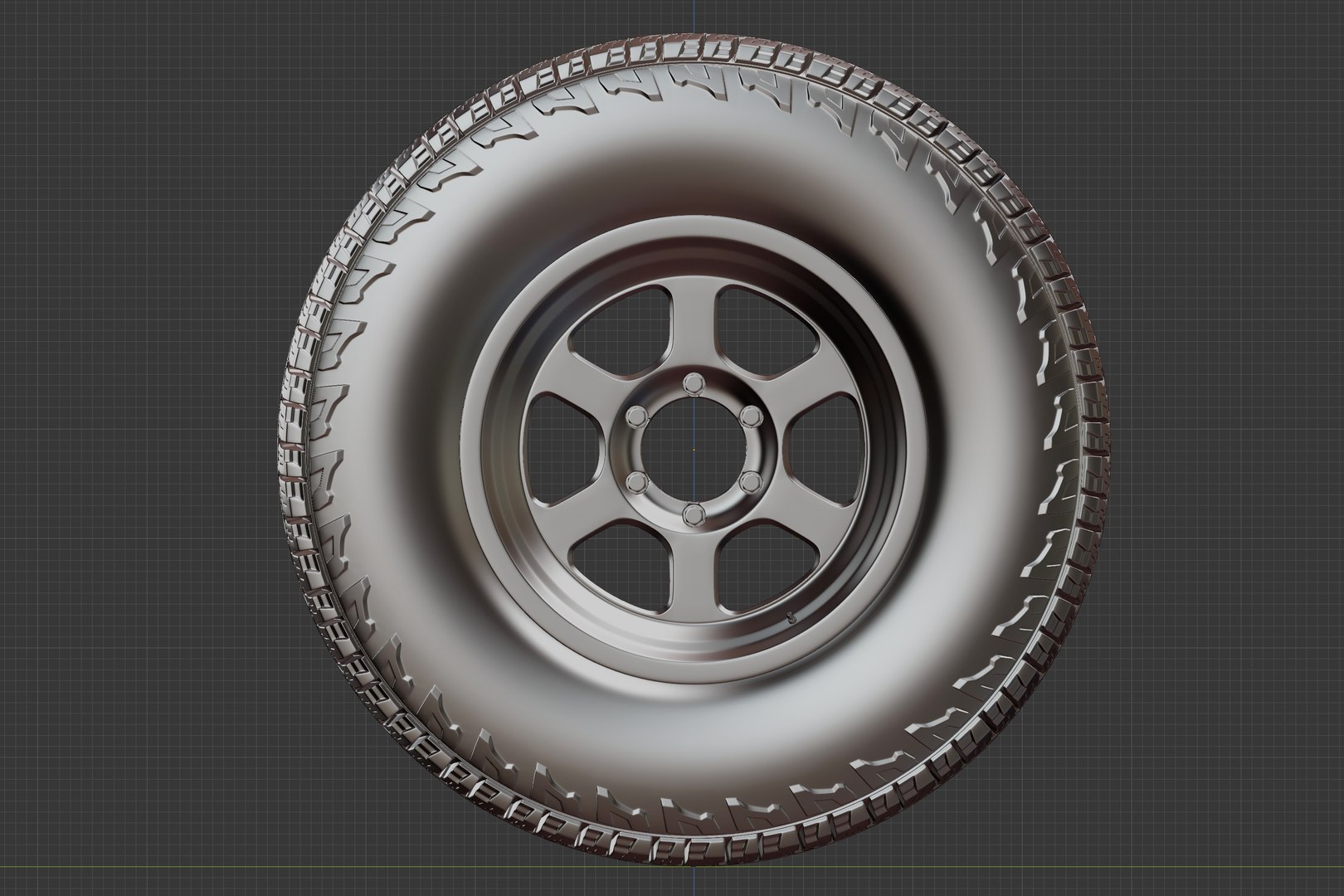 Offroad car wheel Falken Wildpeak AT3W tire with TE37XT rim 3D model - TurboSquid 1722229