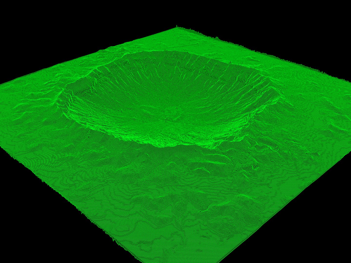Meteor Crater Meteorite Impact 3D - TurboSquid 1489392