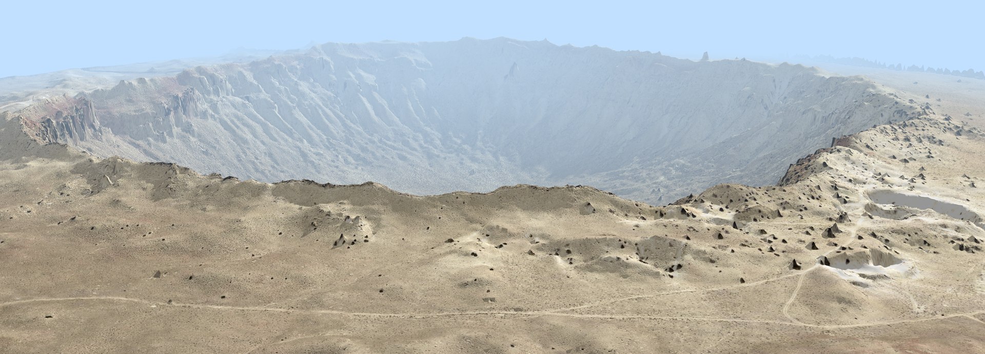 Meteor Crater Meteorite Impact 3D - TurboSquid 1489392