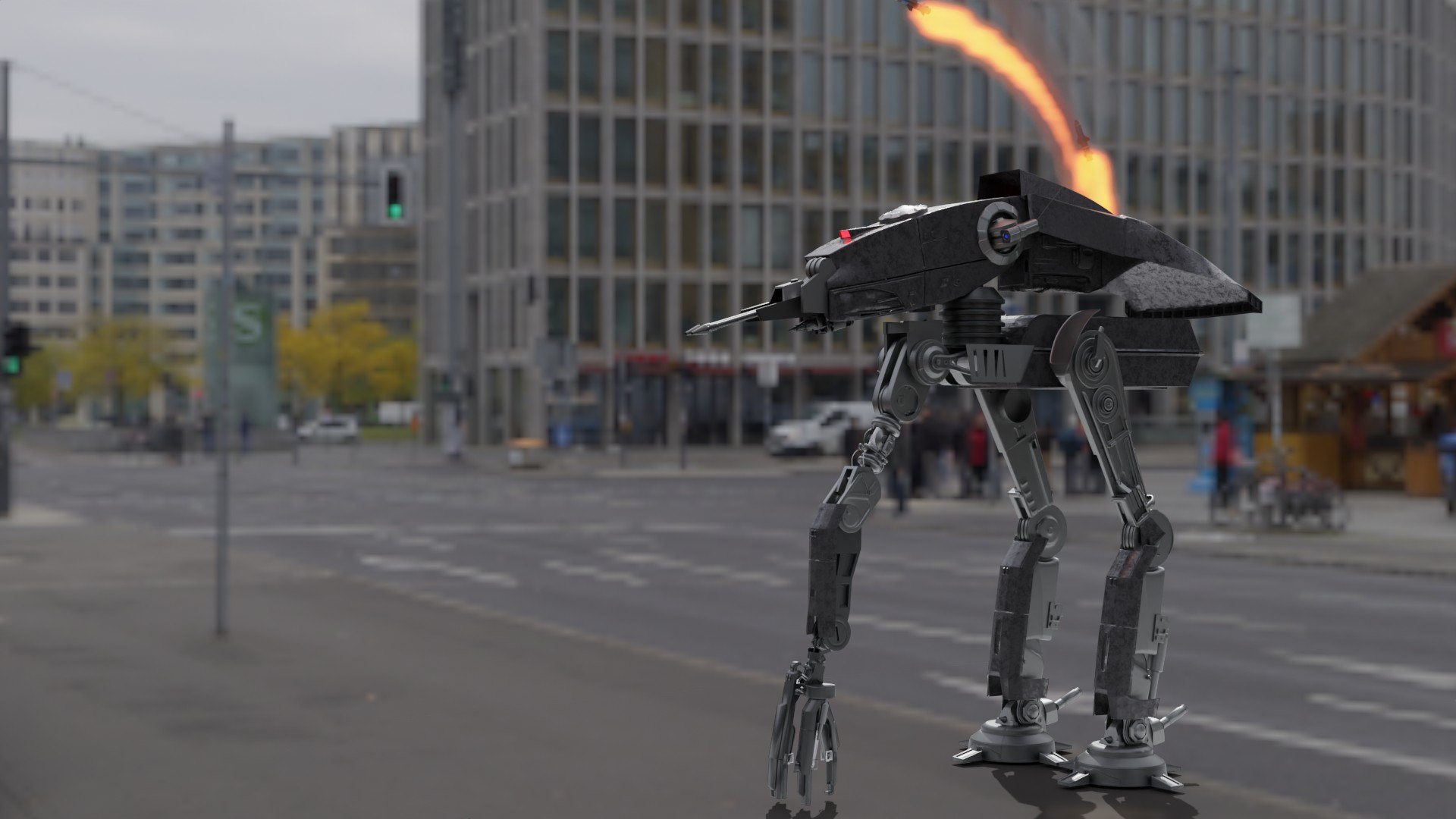 3D UA TT Robot StarWars With Animation Missile Firing - TurboSquid 2015363