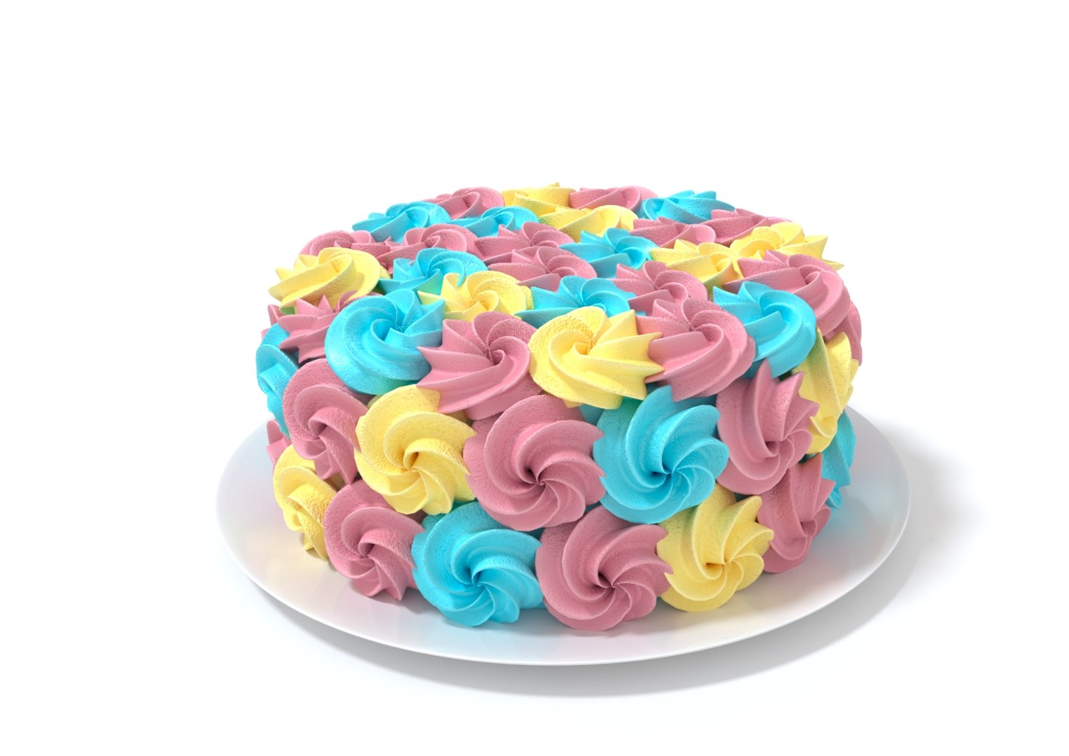 3D rainbow cake - TurboSquid 1593203