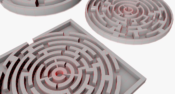 labyrinths mazes elements 3d model