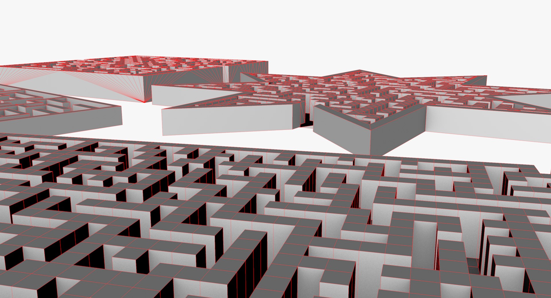 labyrinths mazes elements 3d model