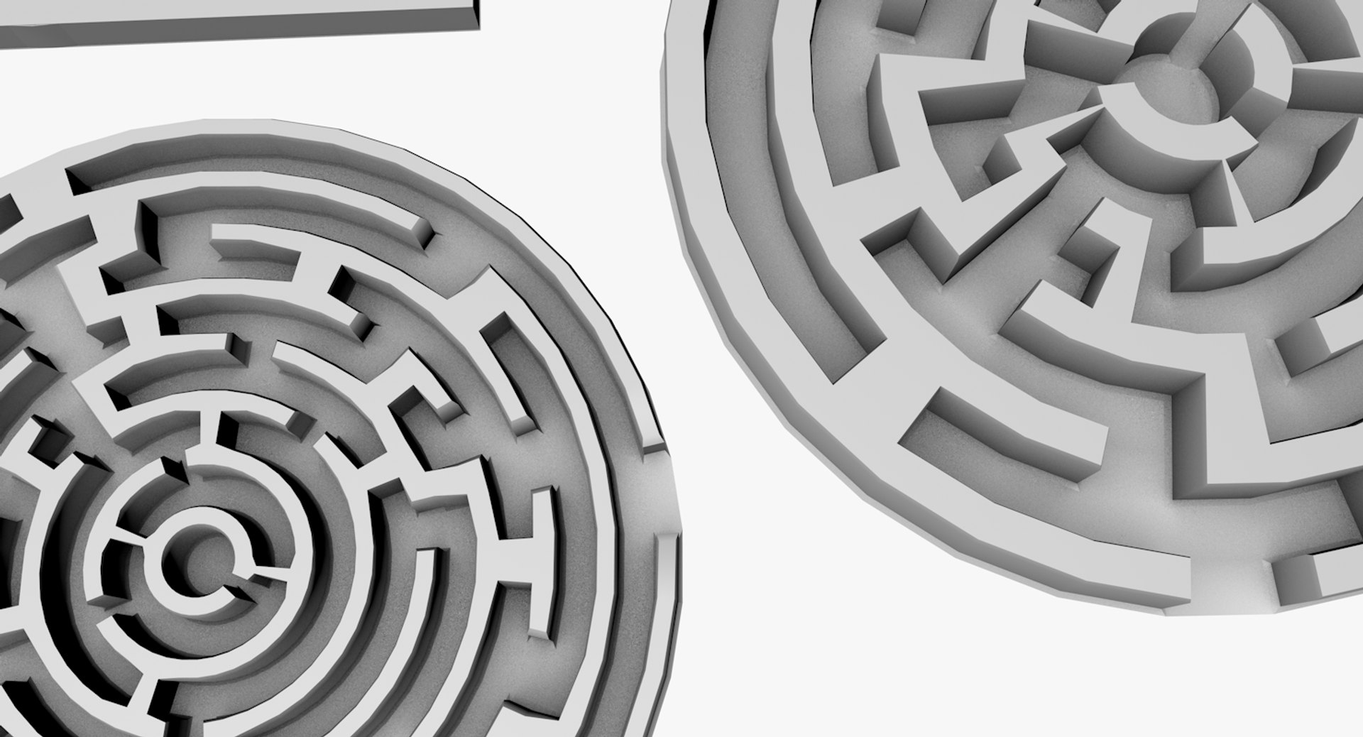 labyrinths mazes elements 3d model