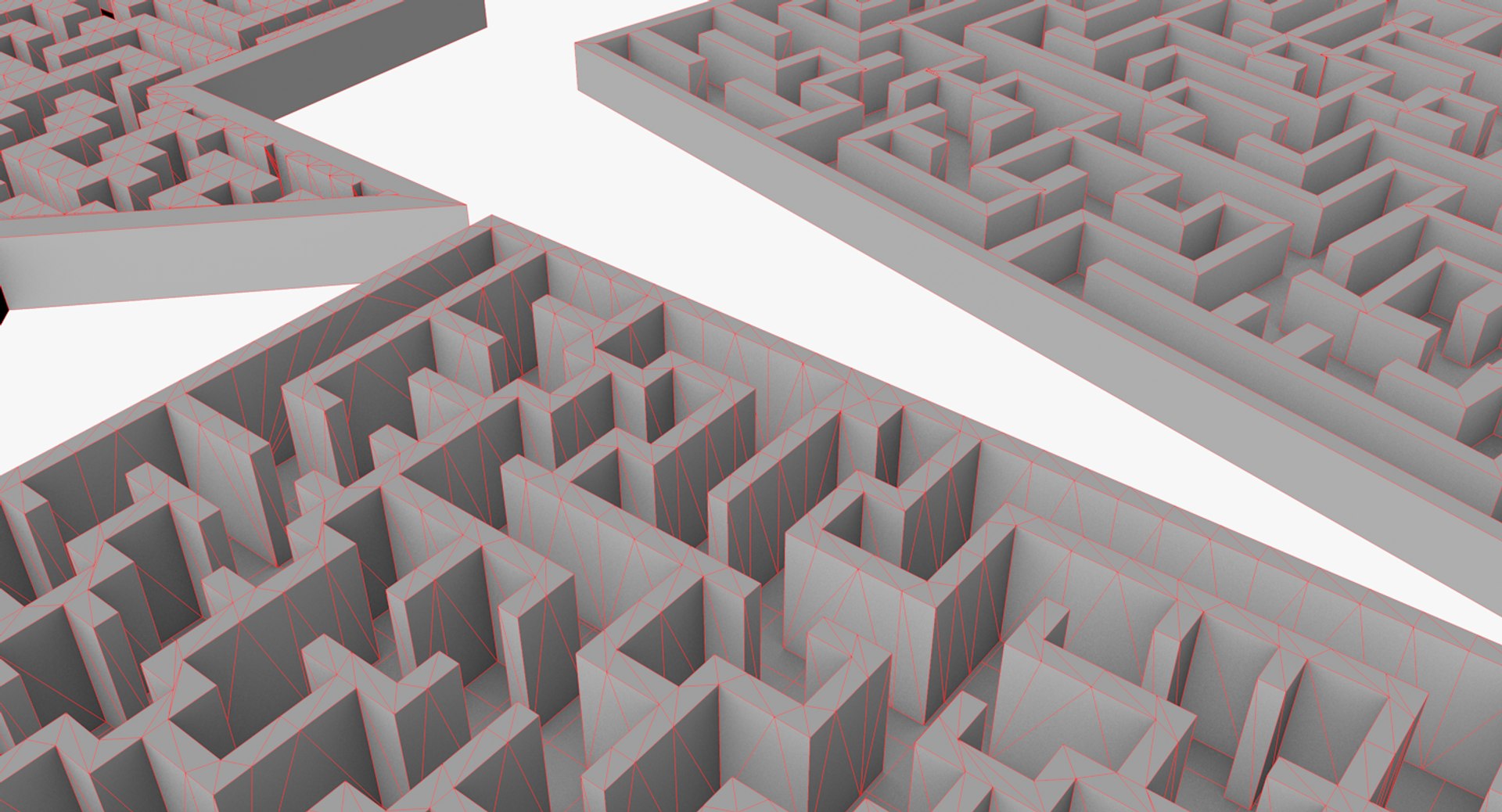 labyrinths mazes elements 3d model