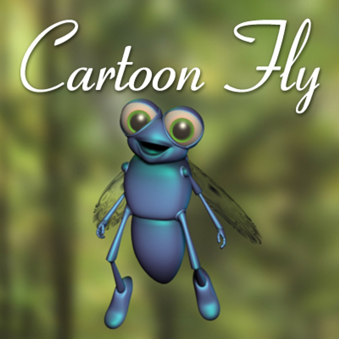 3d Simple Cartoon Fly Model