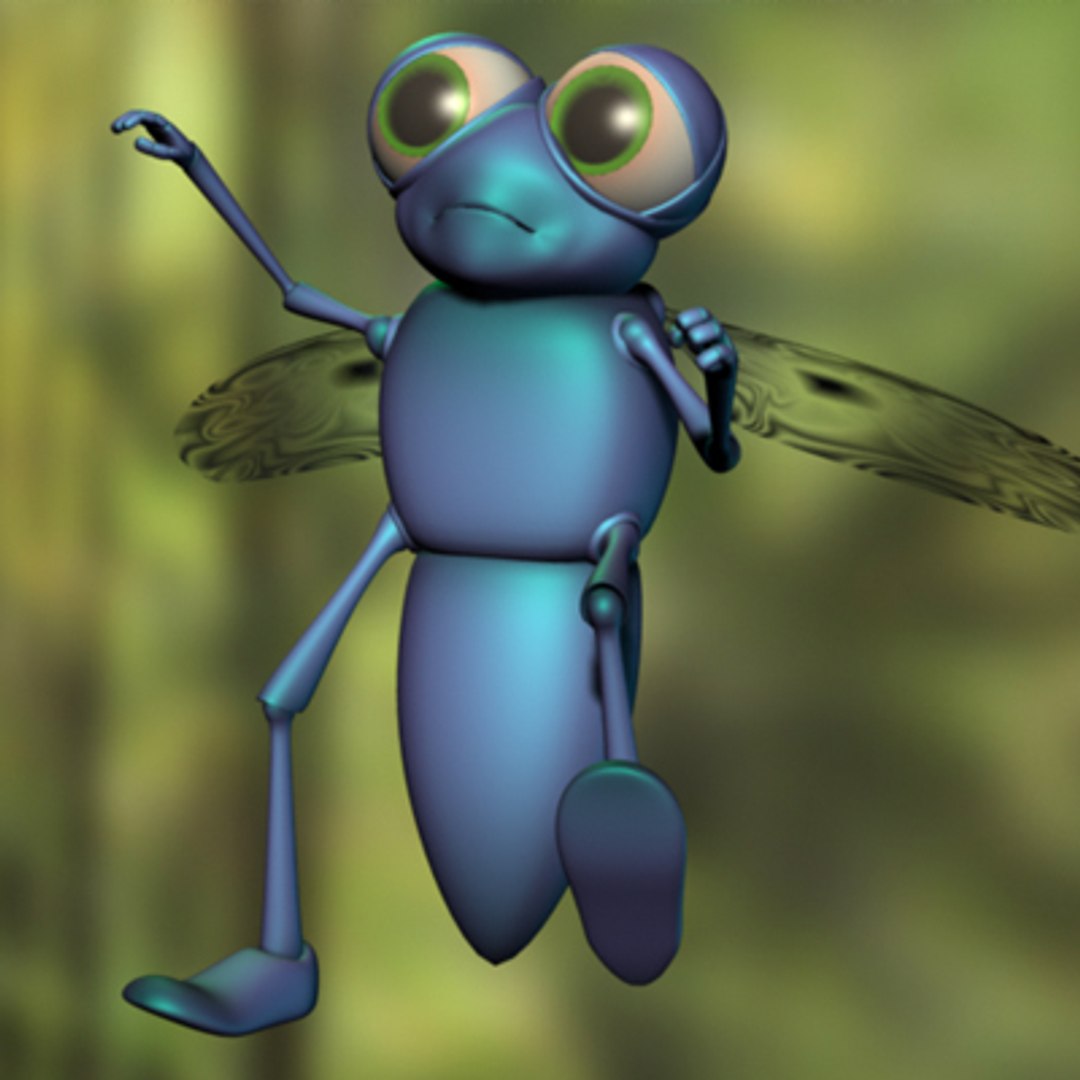 3d Simple Cartoon Fly Model