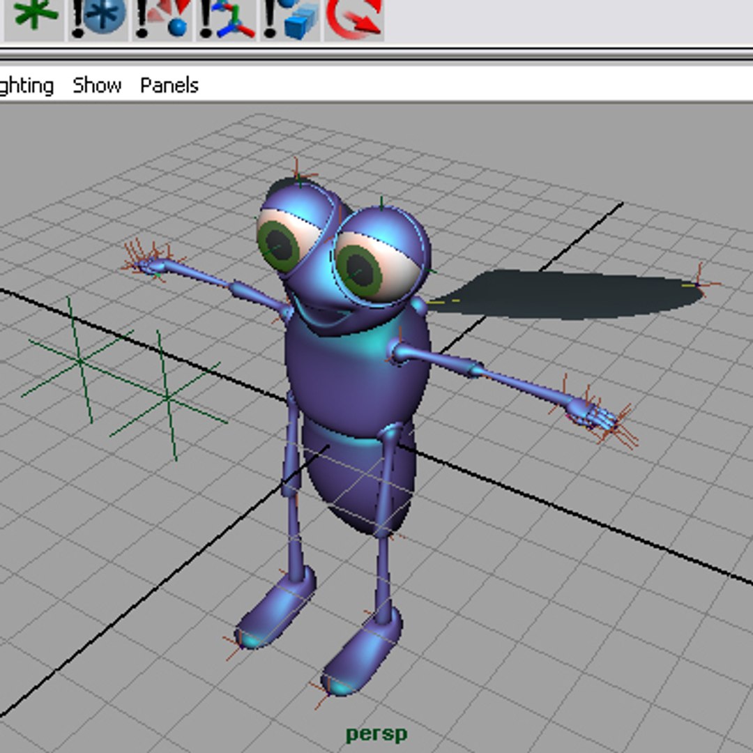 3d Simple Cartoon Fly Model
