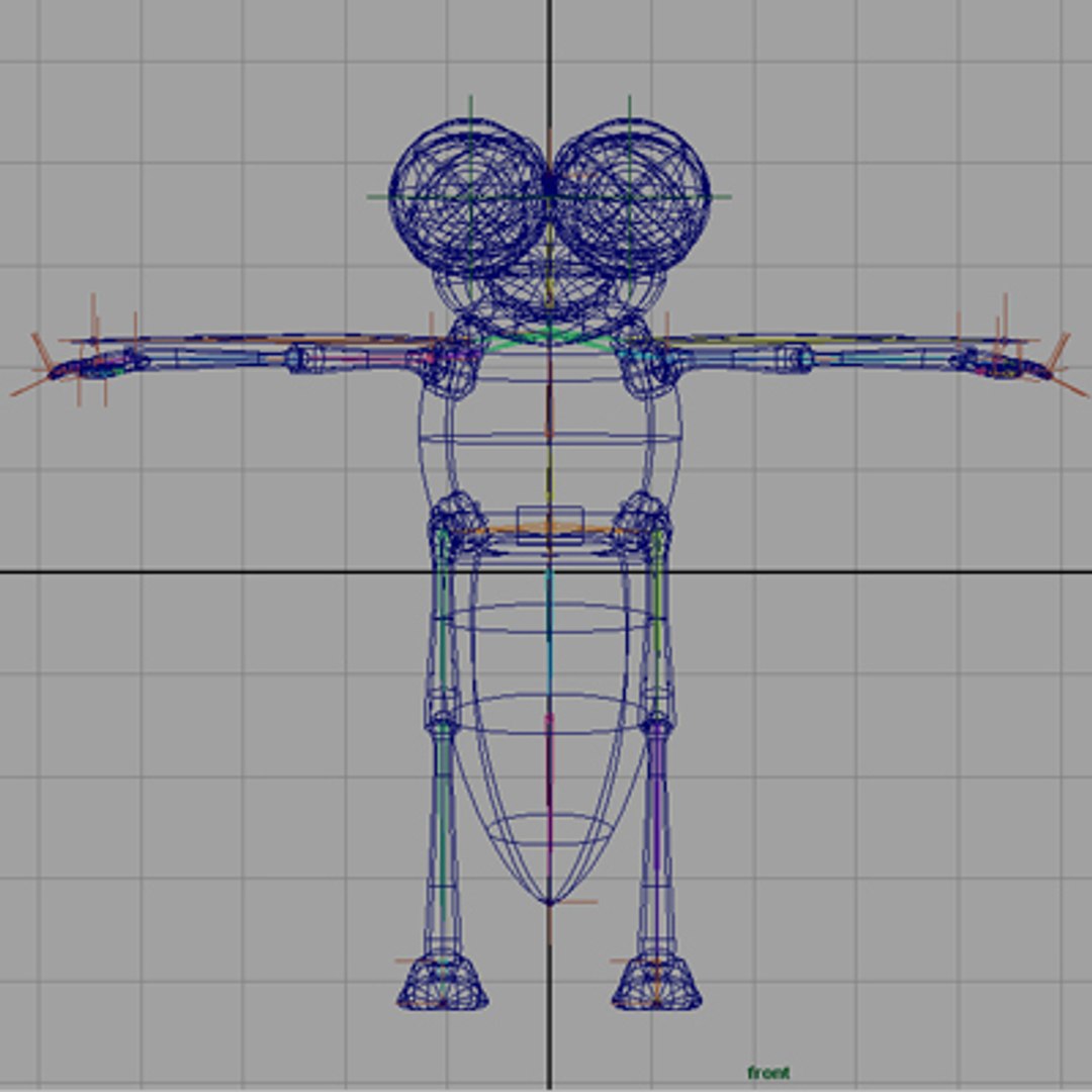 3d Simple Cartoon Fly Model