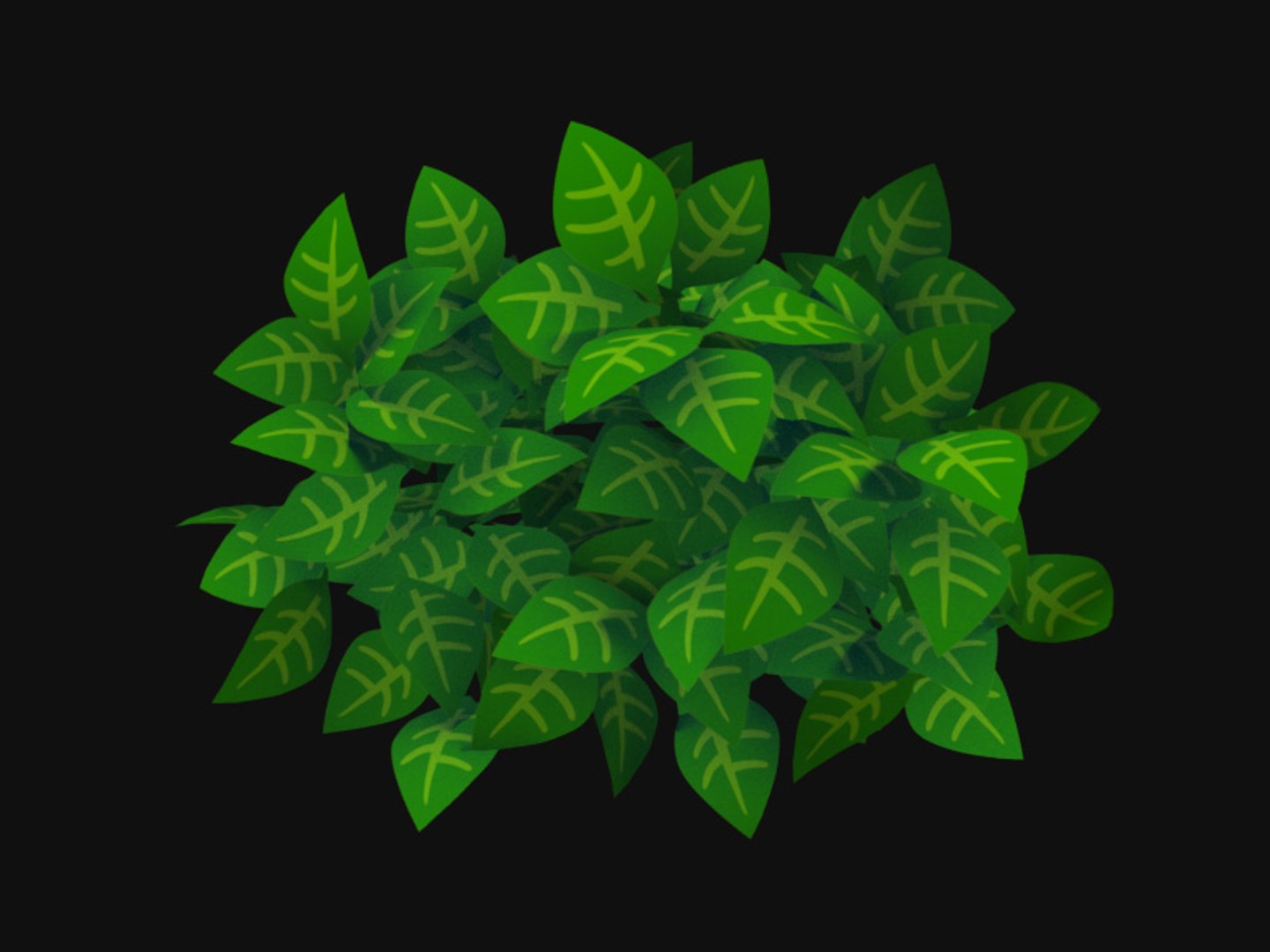 3d Little Bush Cartoon Renders Model