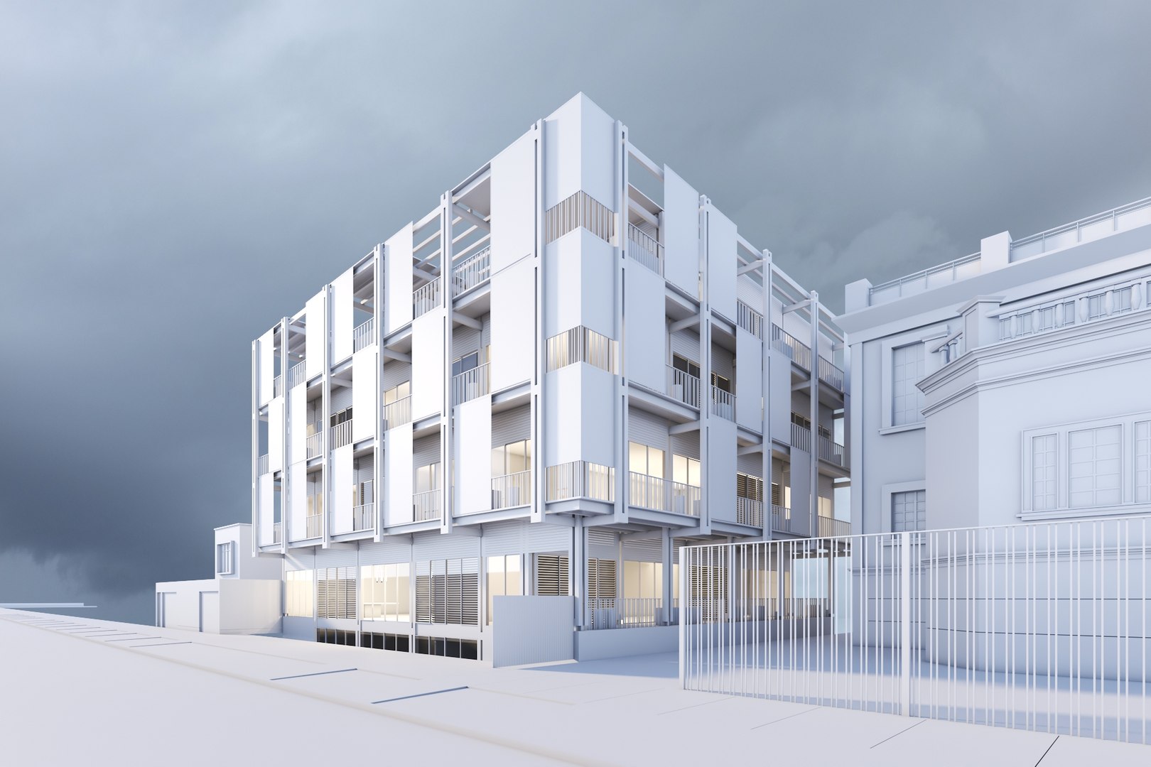 3D Model Residential Building - TurboSquid 1995550