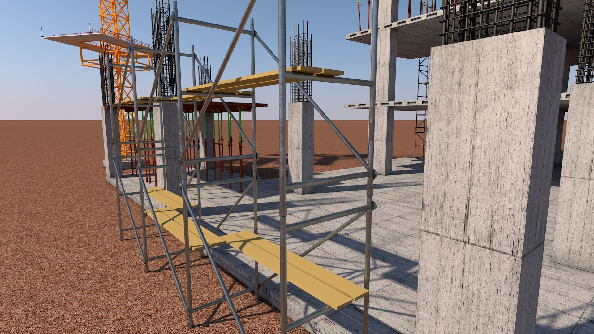 Work construction site model - TurboSquid 1504007