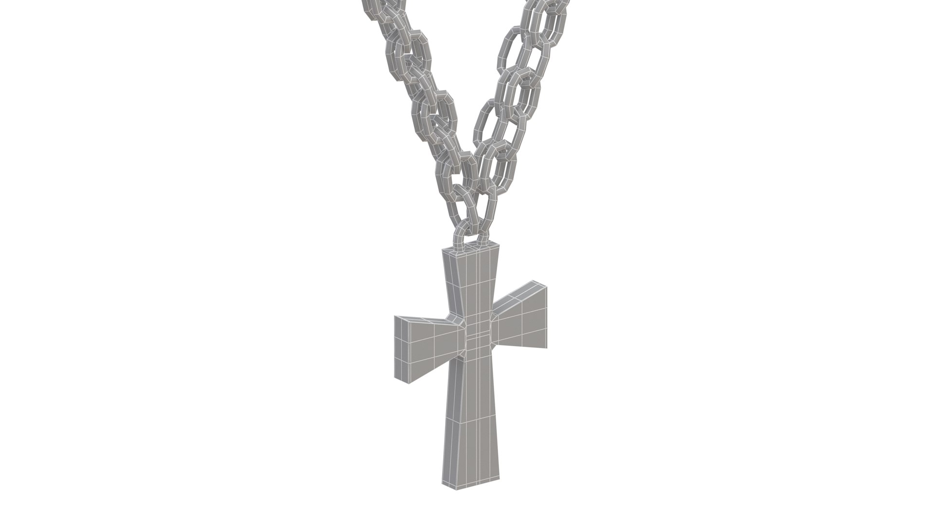 3D Model Gold Cross Chain Pendant 01 - TurboSquid 2236919