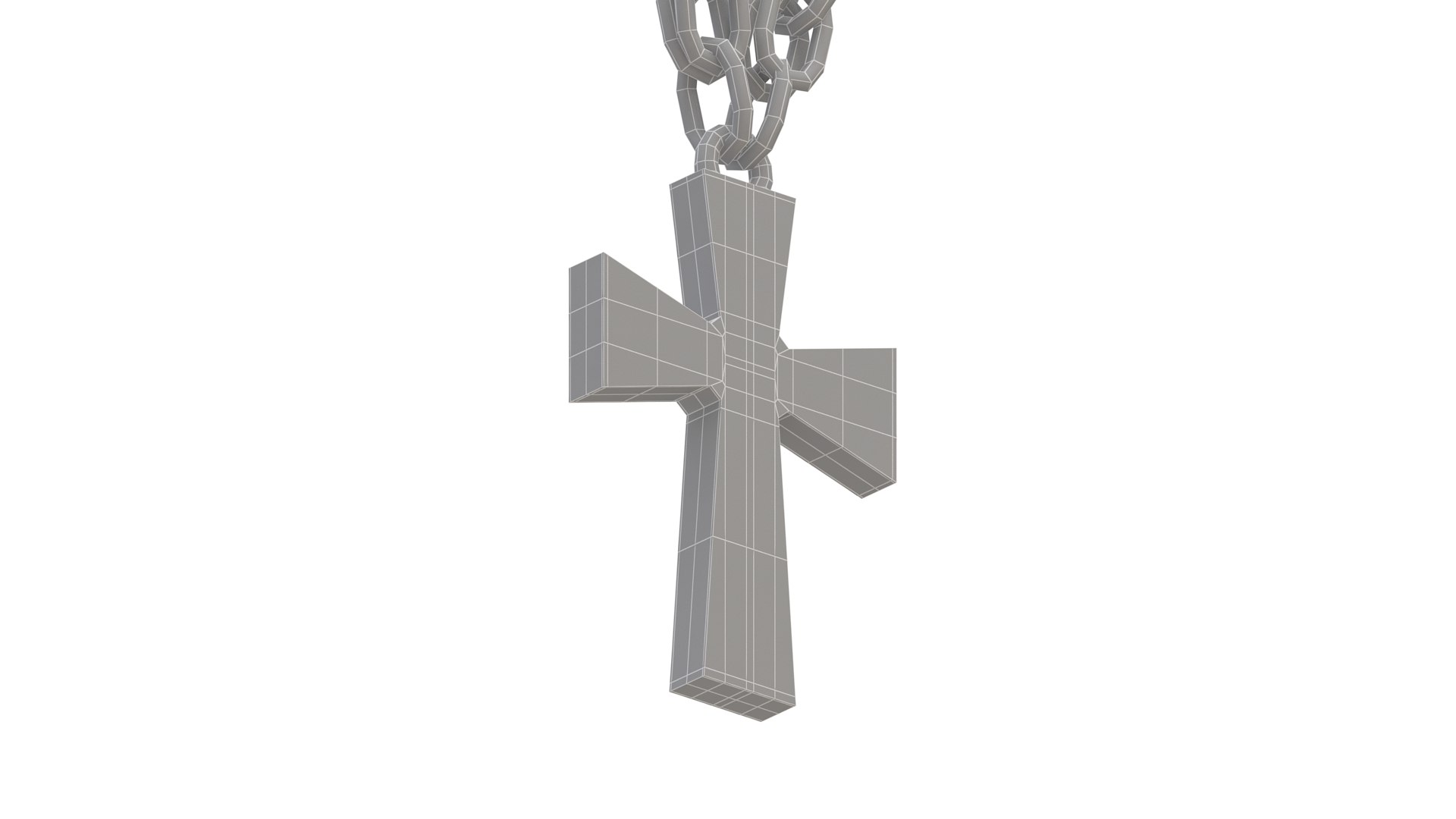 3D Model Gold Cross Chain Pendant 01 - TurboSquid 2236919