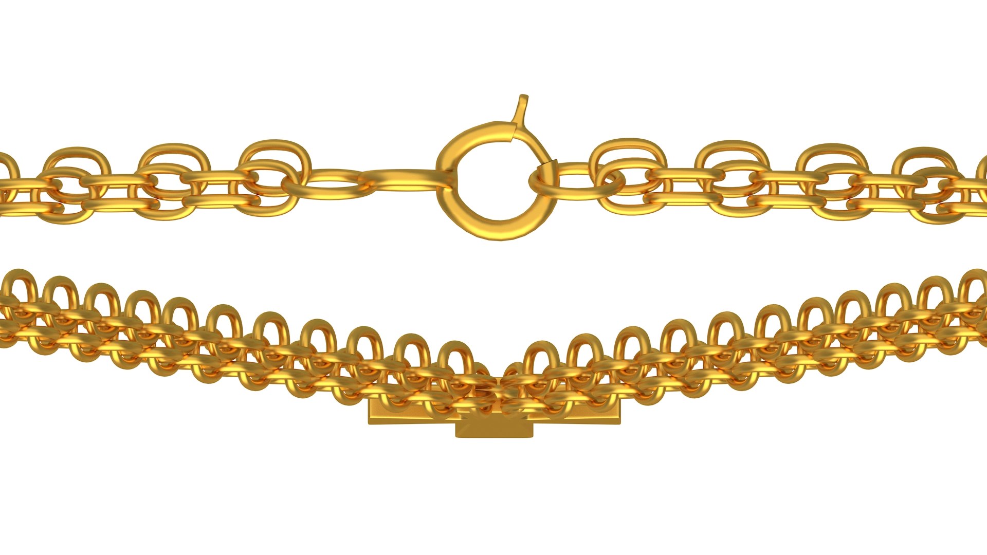3D Model Gold Cross Chain Pendant 01 - TurboSquid 2236919