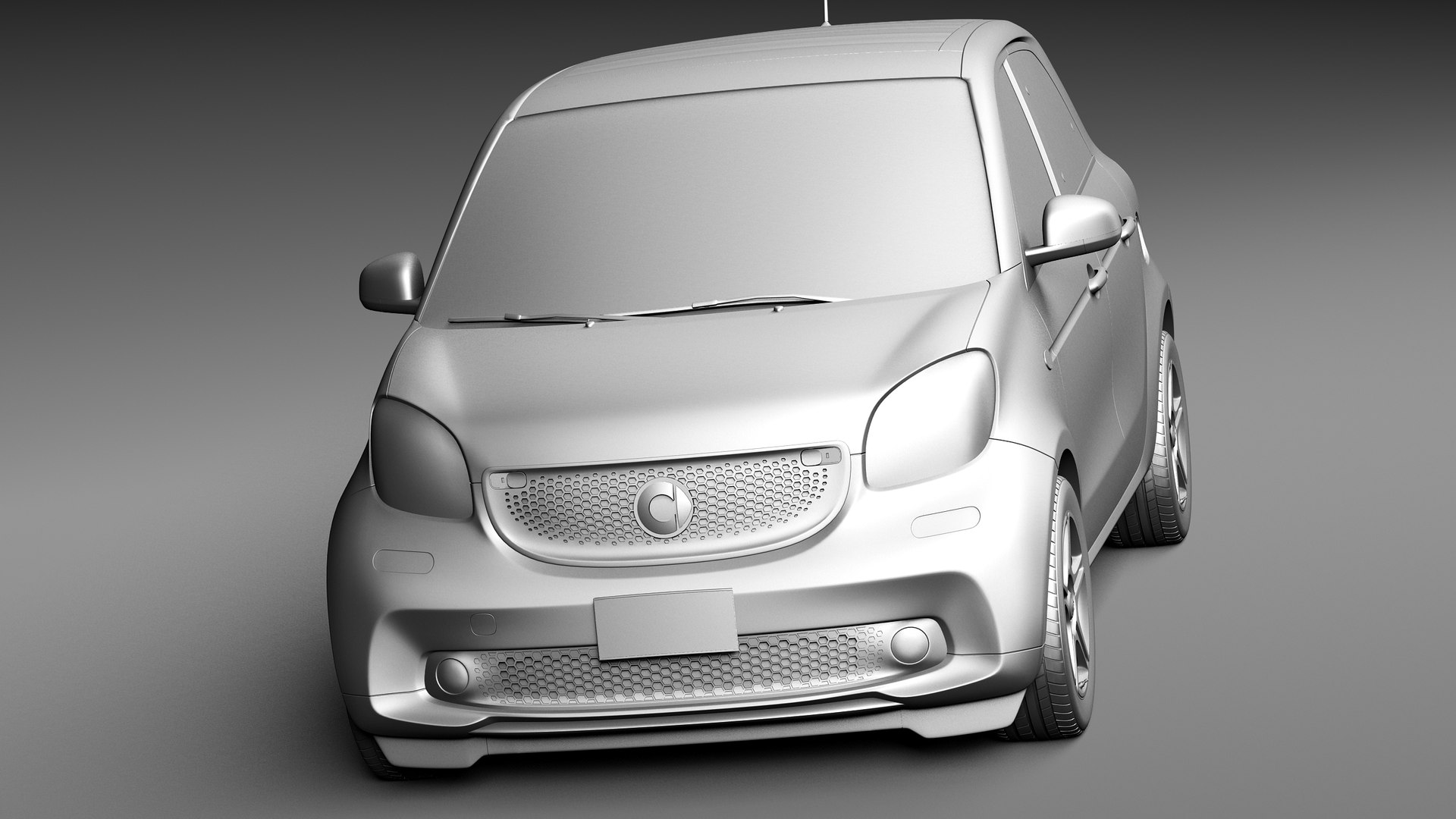 3d 2015 Smart Forfour Model