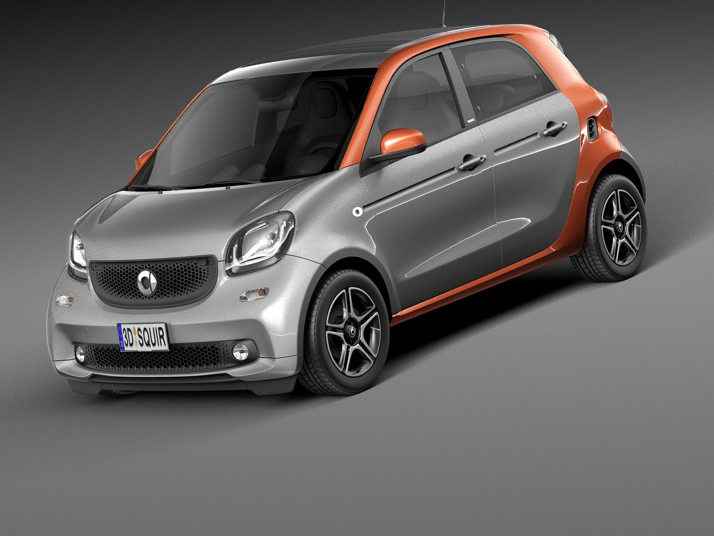 3d 2015 Smart Forfour Model