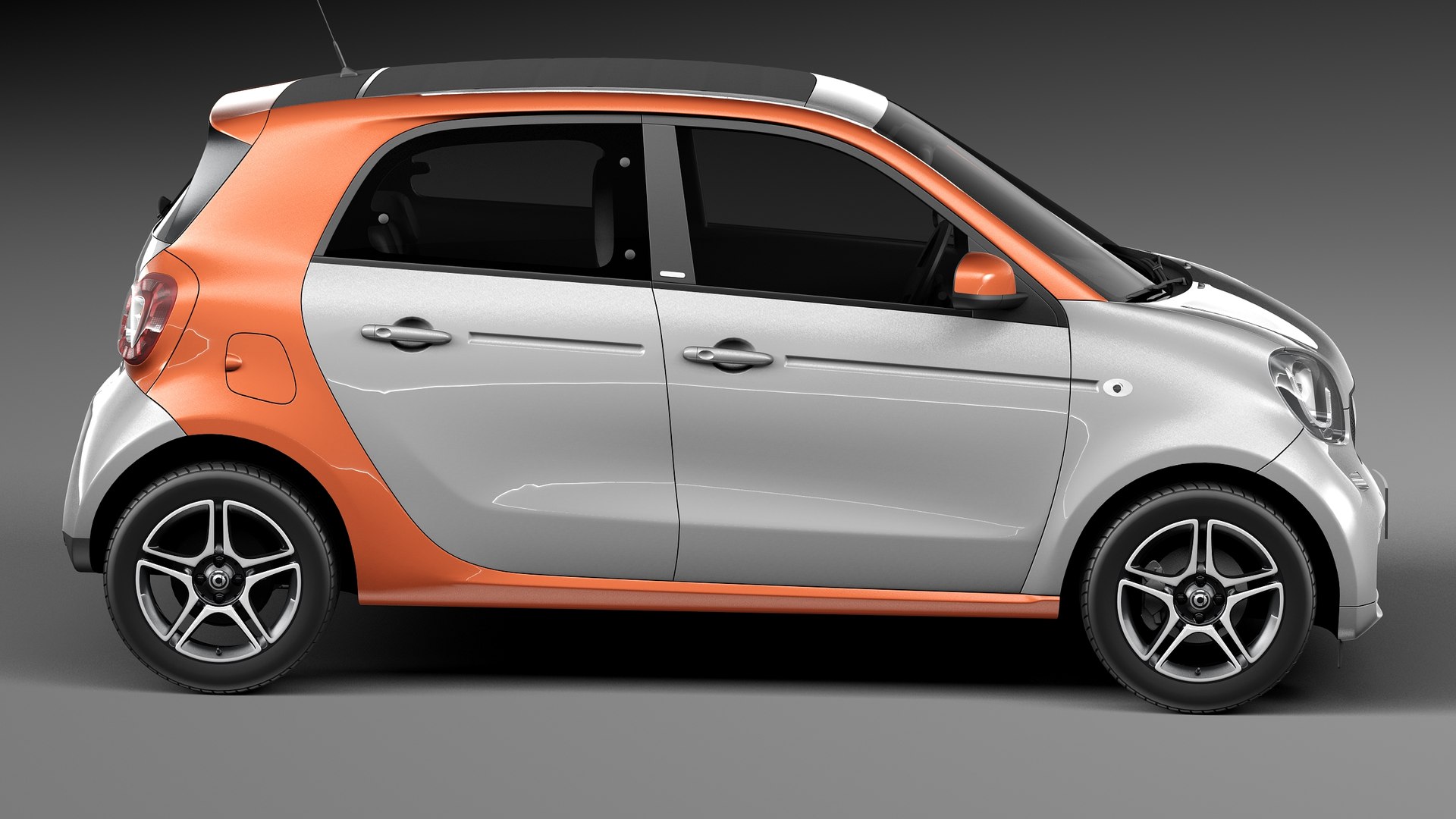 3d 2015 Smart Forfour Model