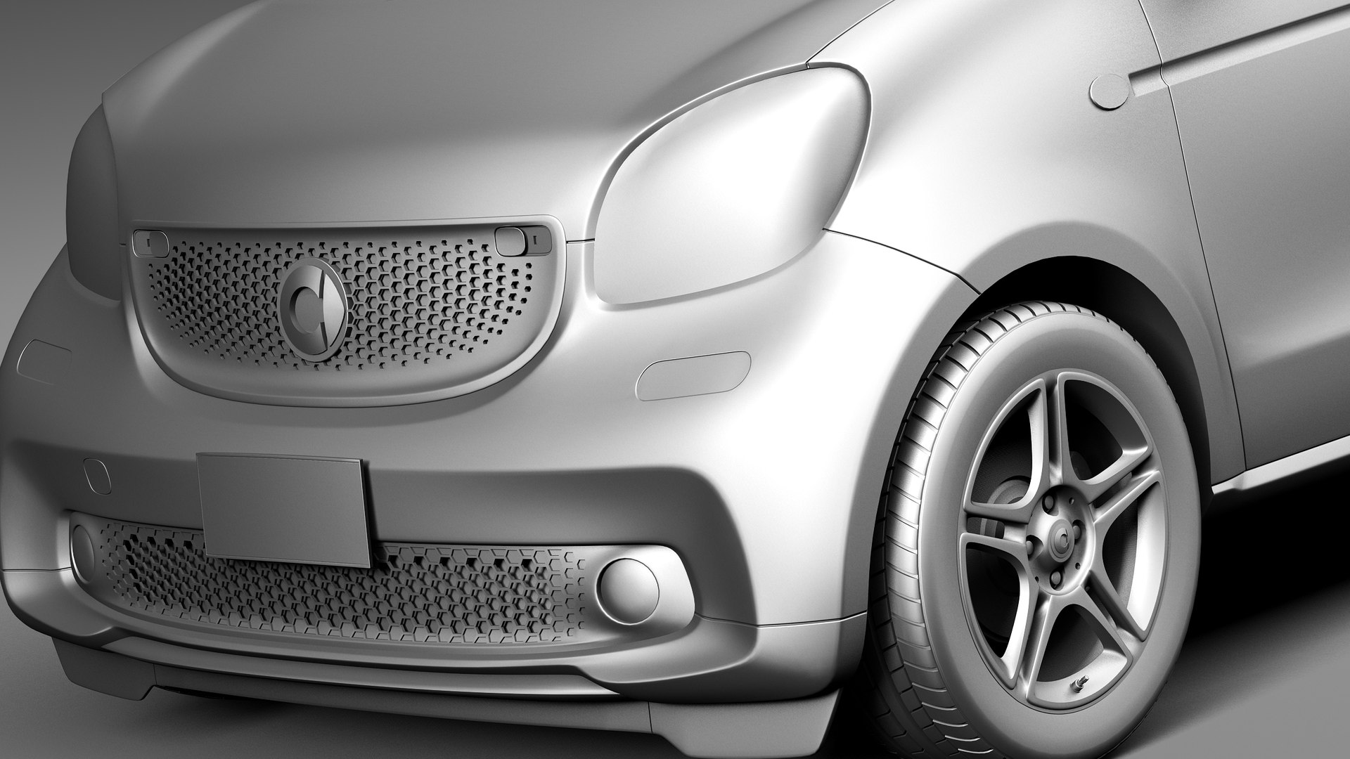 3d 2015 Smart Forfour Model
