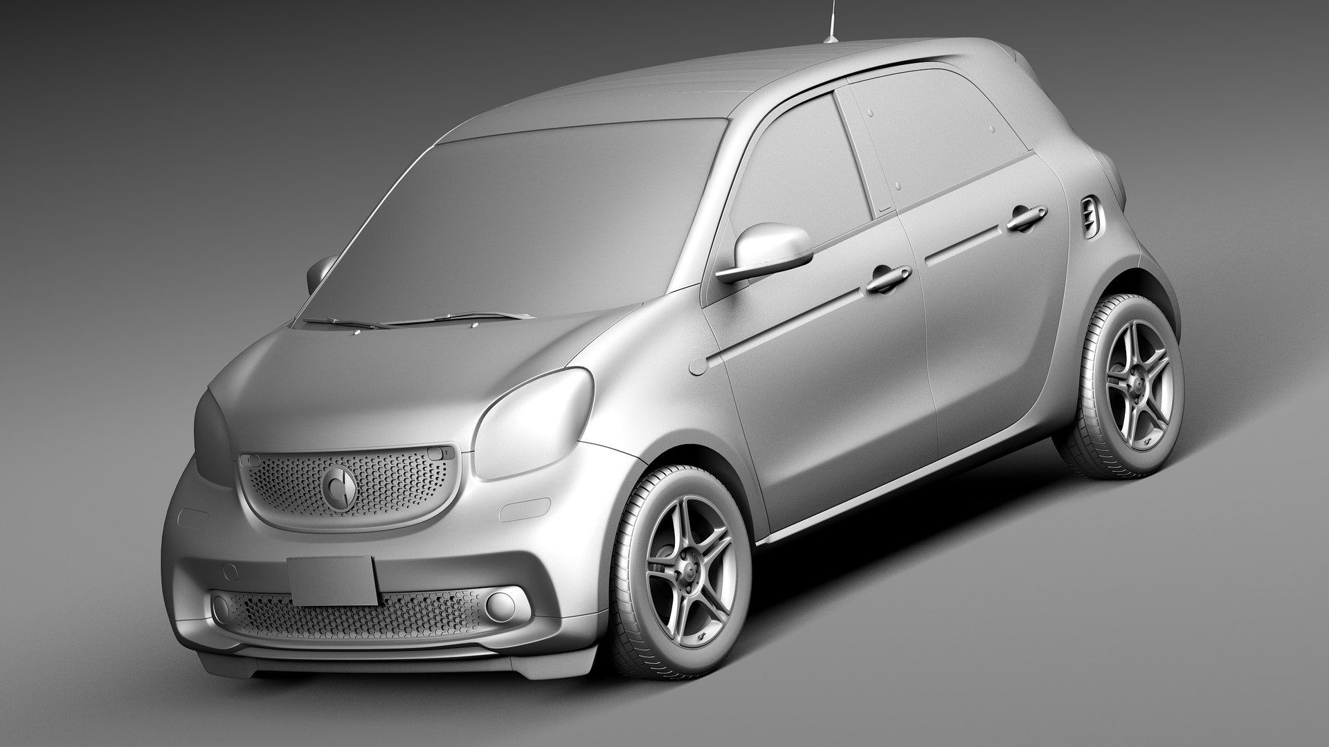 3d 2015 Smart Forfour Model