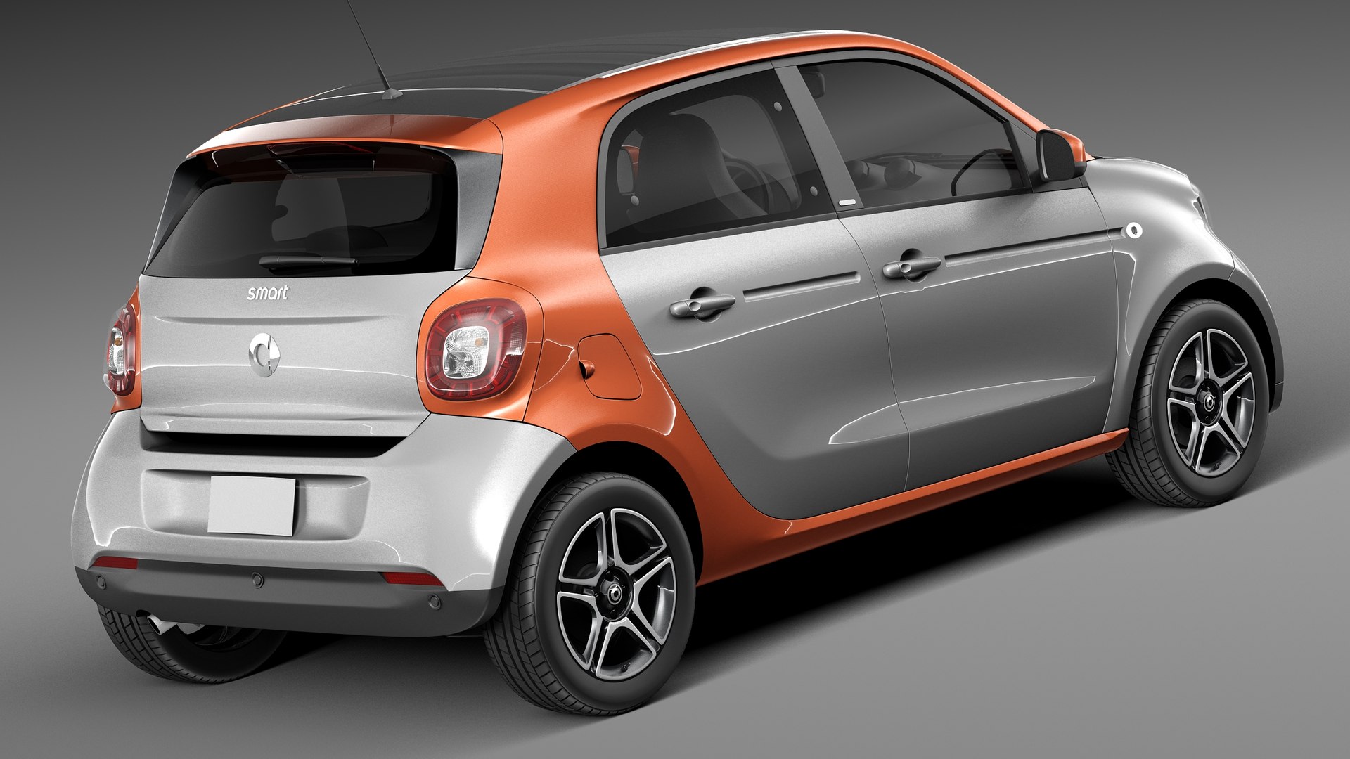 3d 2015 Smart Forfour Model
