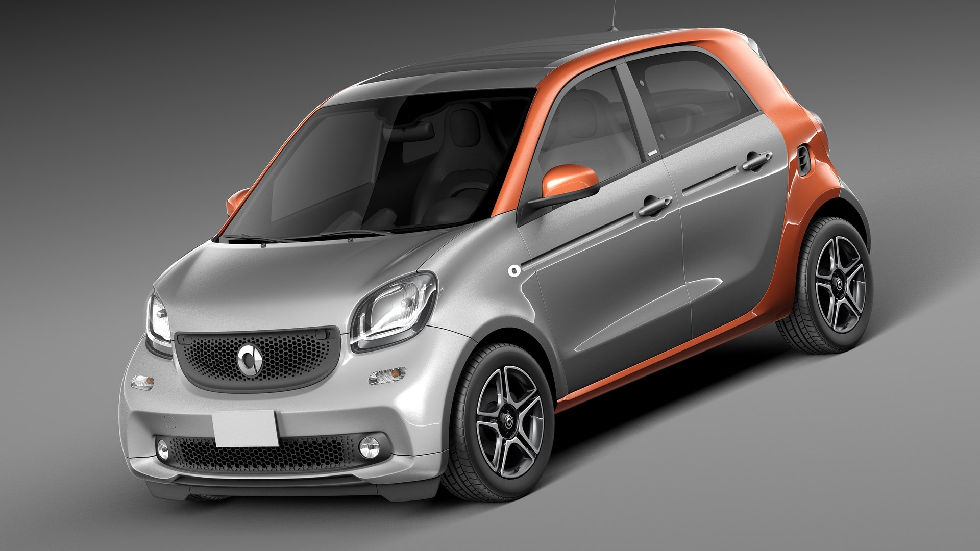 3d 2015 Smart Forfour Model