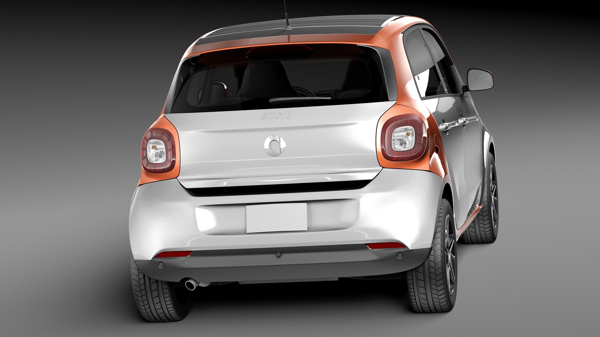 3d 2015 Smart Forfour Model