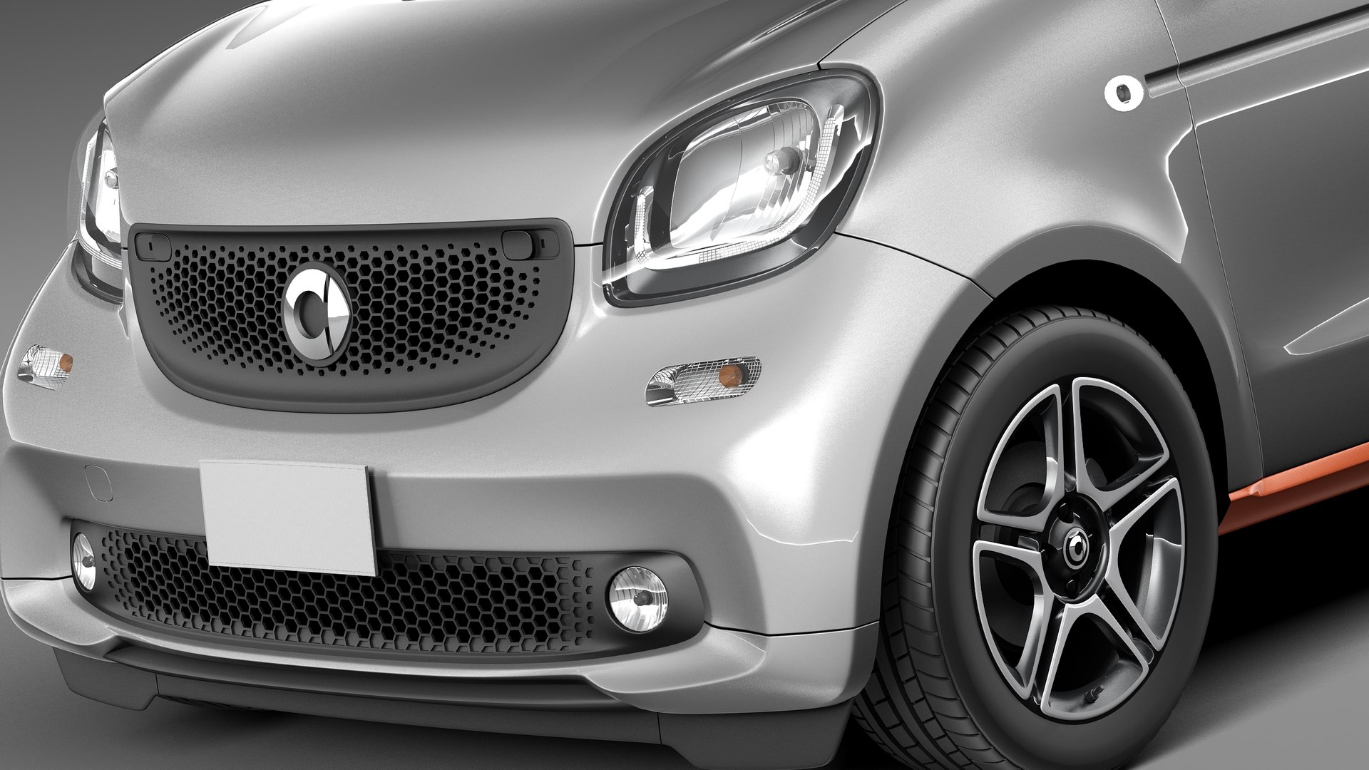 3d 2015 Smart Forfour Model