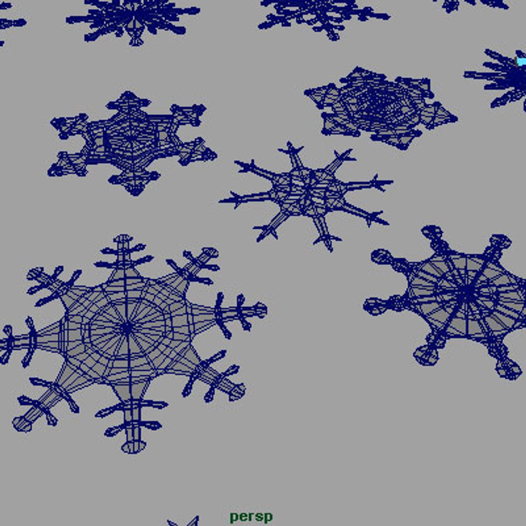 snowflakes holiday 3d model