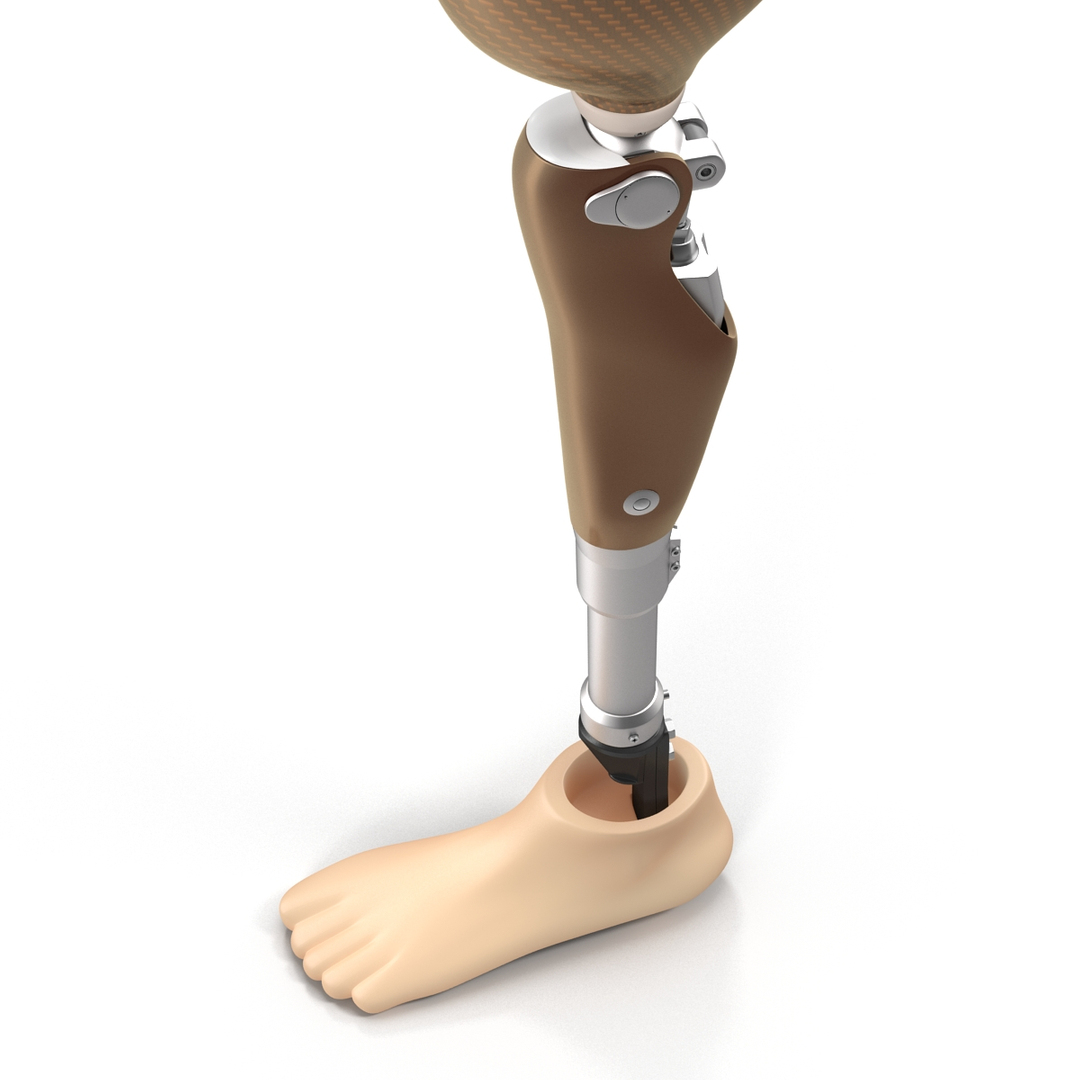 3d model prosthetic leg rigged