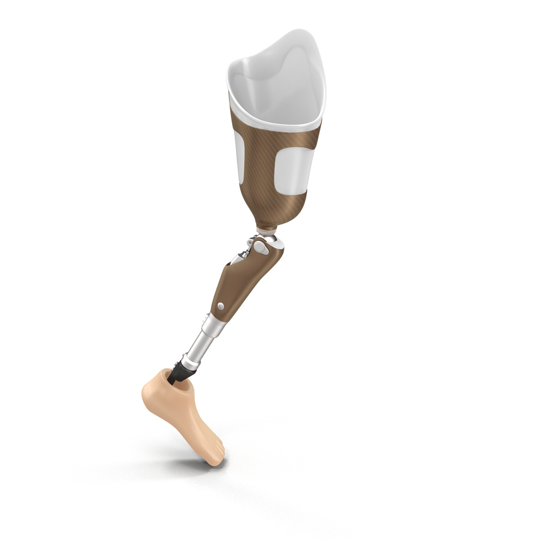 3d model prosthetic leg rigged