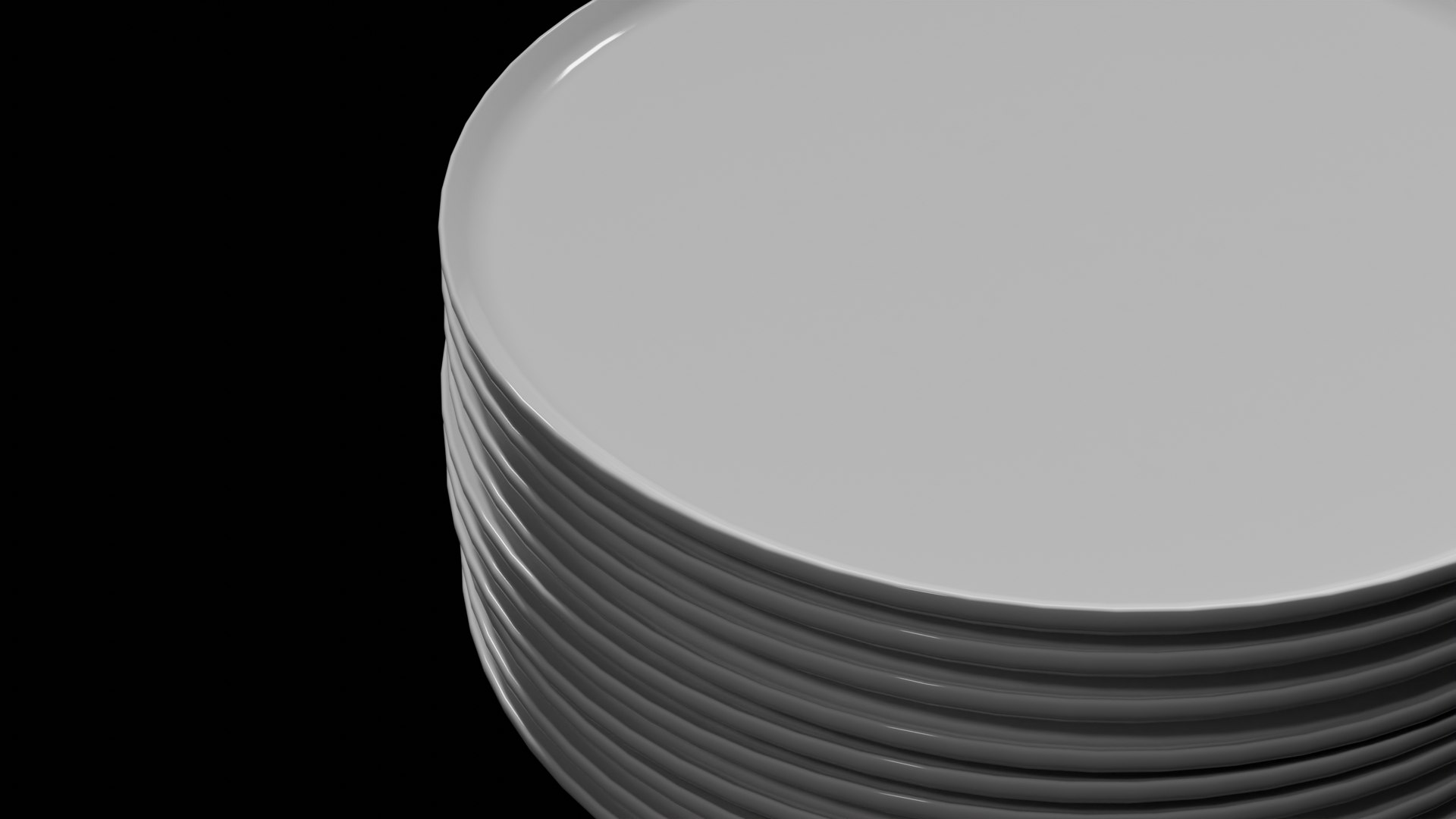 3D Model Stack Of Plates - TurboSquid 1941304