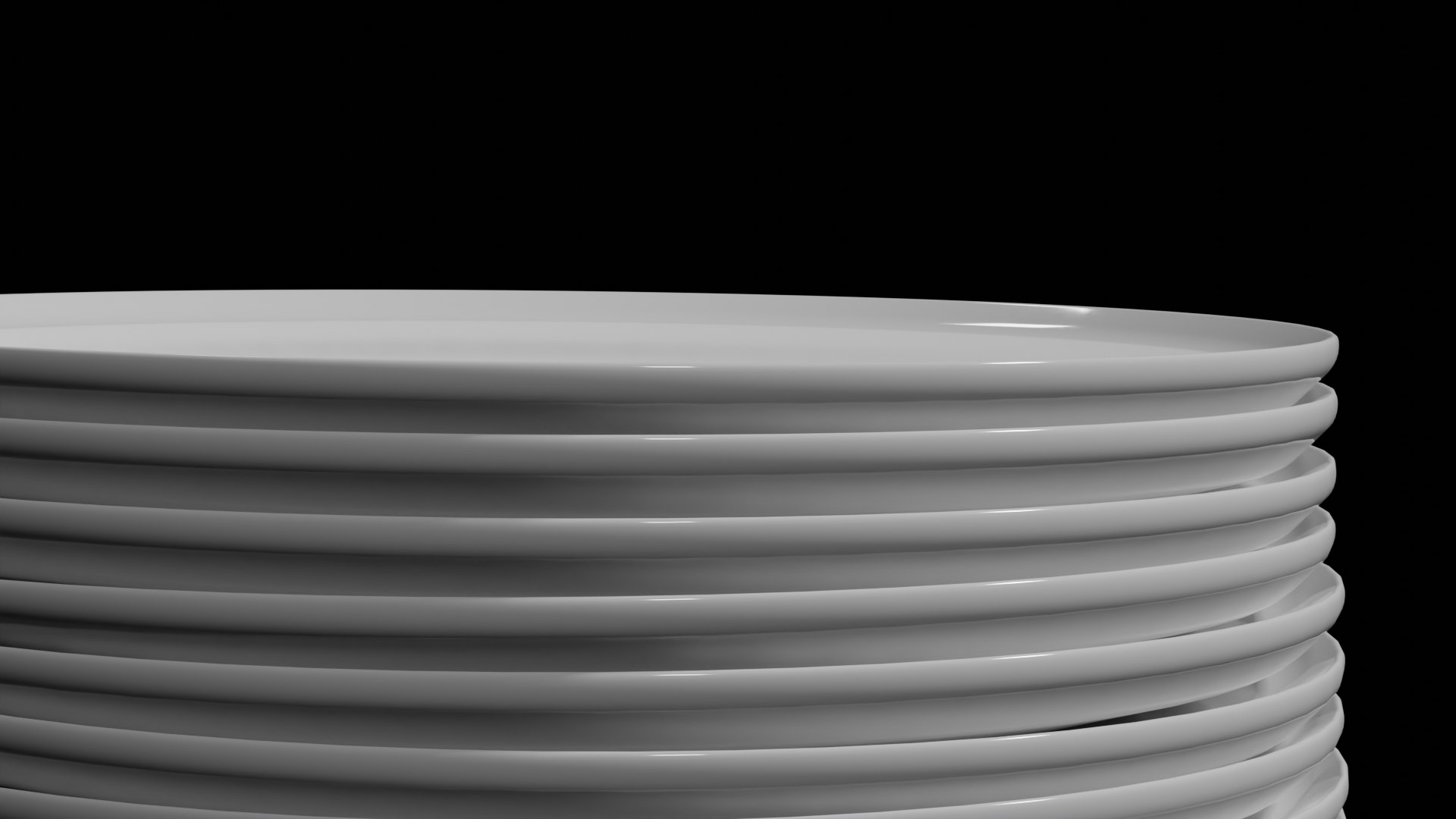 3D Model Stack Of Plates - TurboSquid 1941304