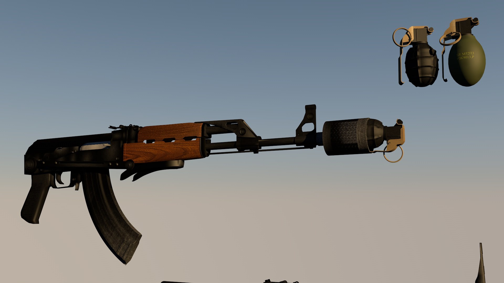 3D Zastva M70 Automatic Rifle FULL MOD - TurboSquid 1844158