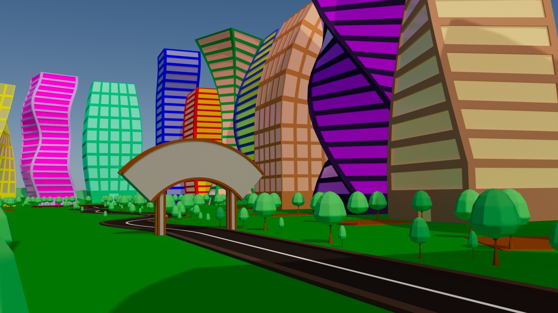 3D Cartoon Town Pack Cartoon City Model - TurboSquid 2047491