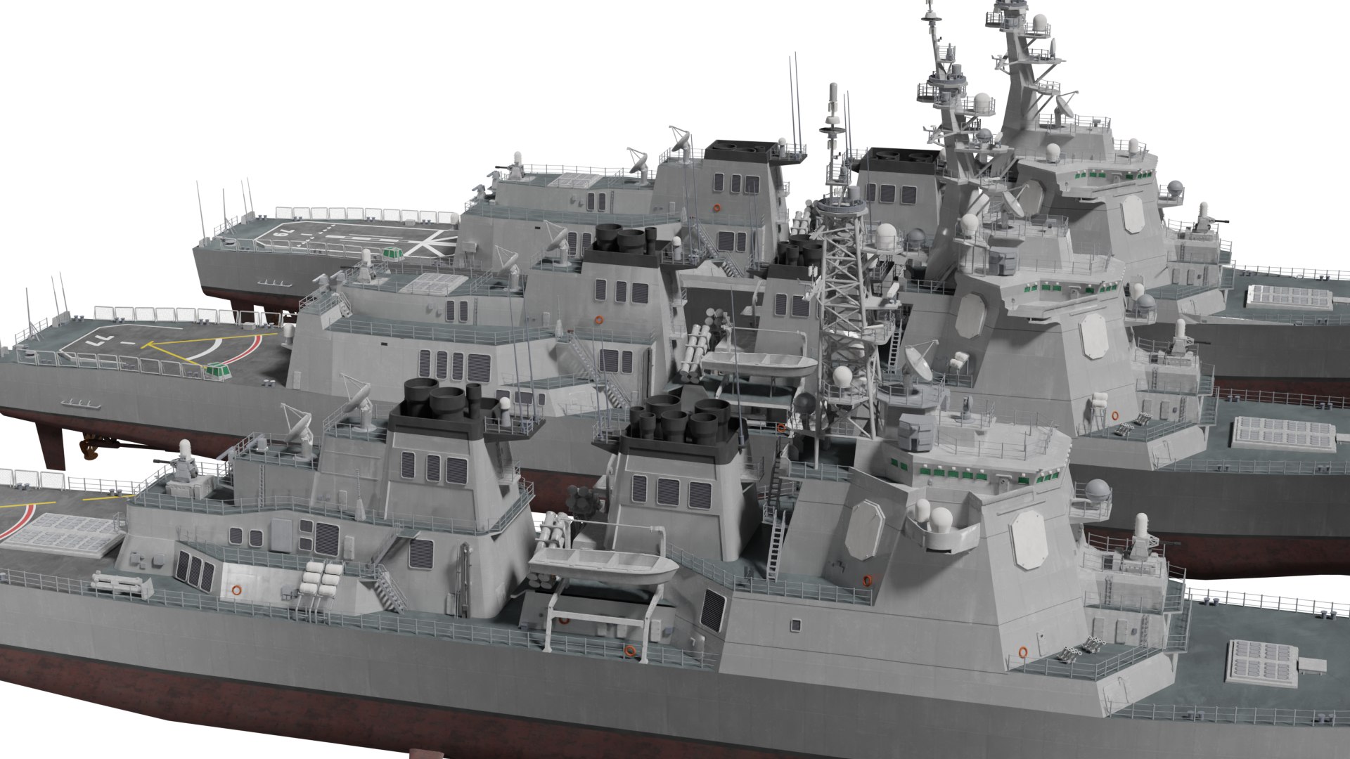 3D JMSDF AEGIS Destroyers Collection Model - TurboSquid 2171843