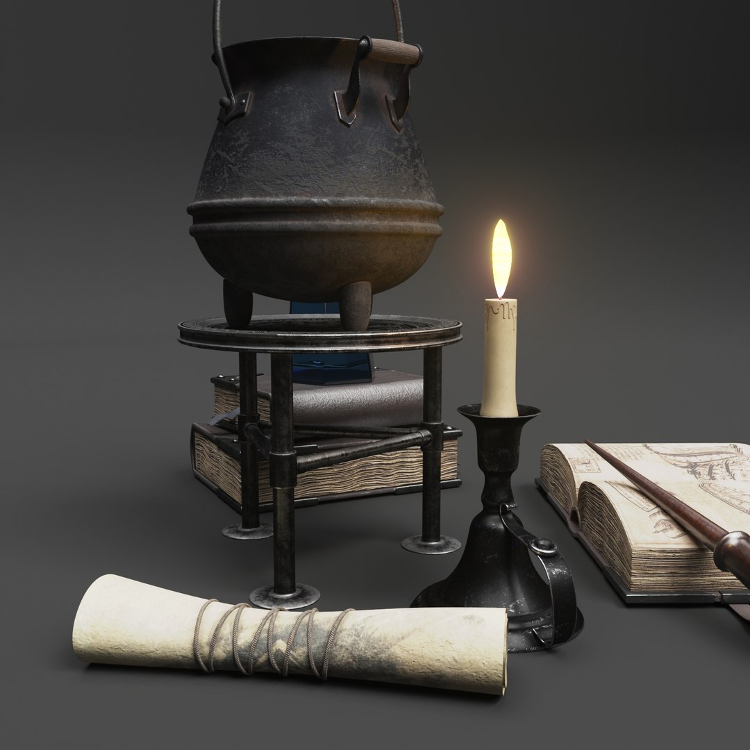 Wizard Items 3D Model - TurboSquid 1432490