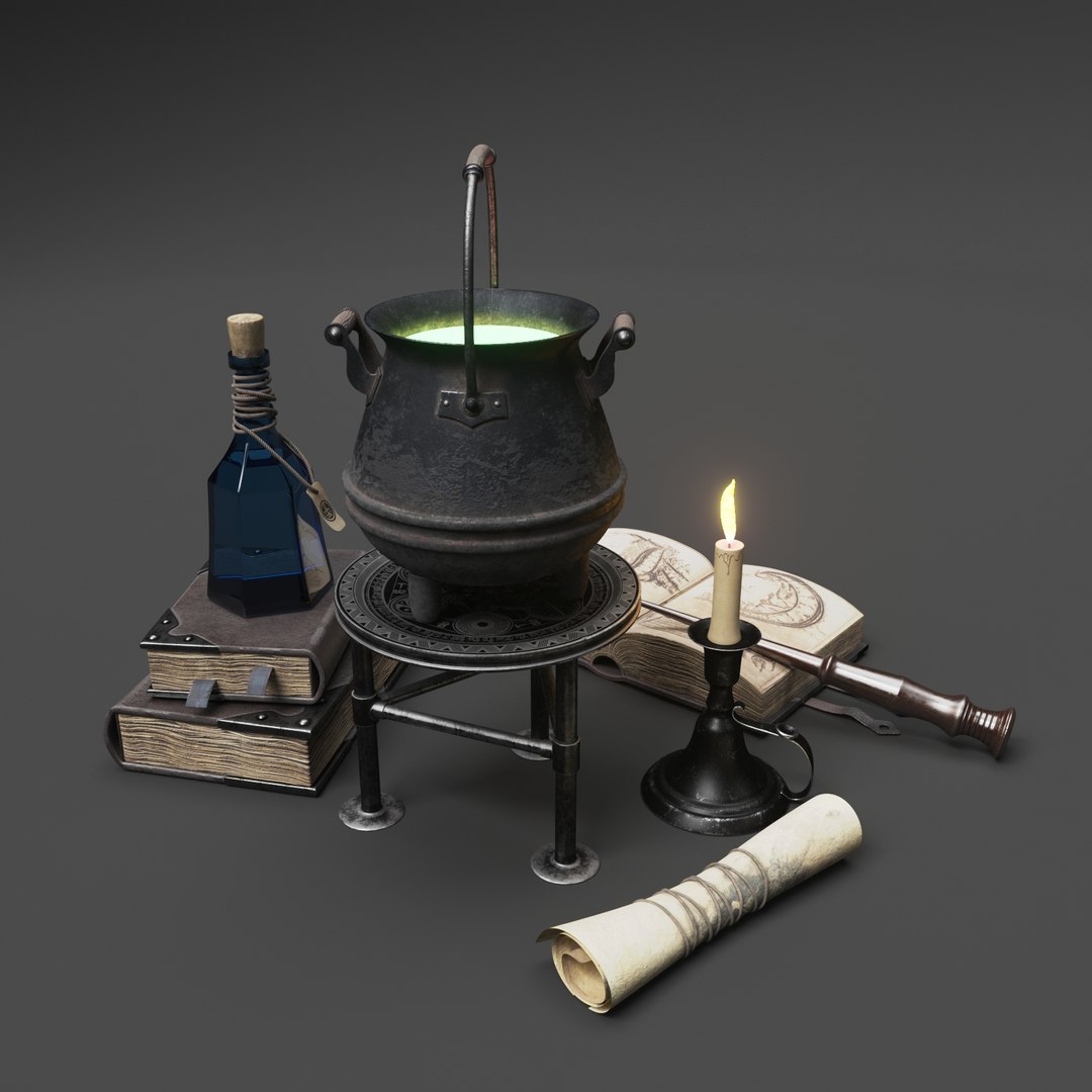 Wizard Items 3D Model - TurboSquid 1432490