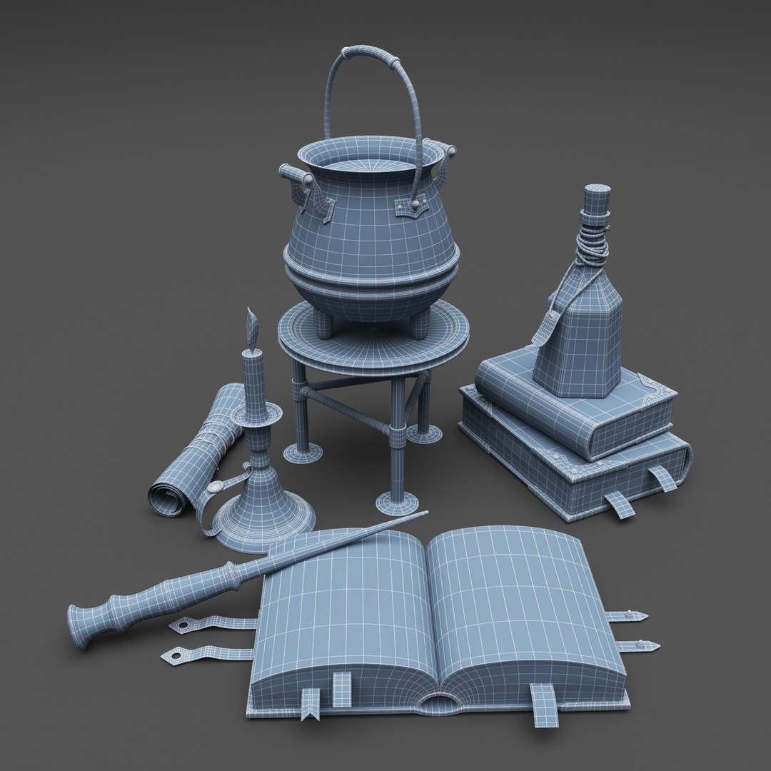 Wizard Items 3D Model - TurboSquid 1432490