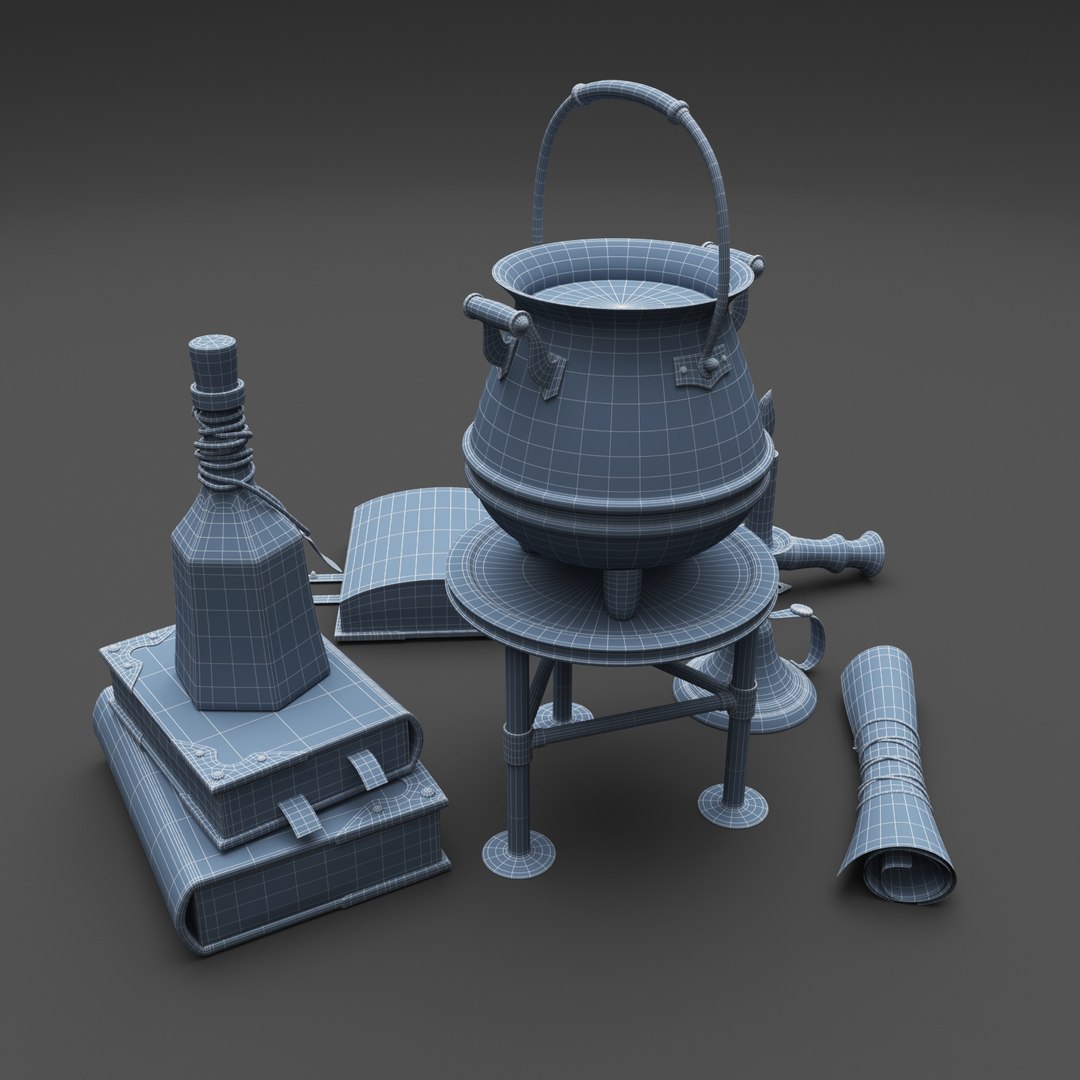 Wizard Items 3D Model - TurboSquid 1432490