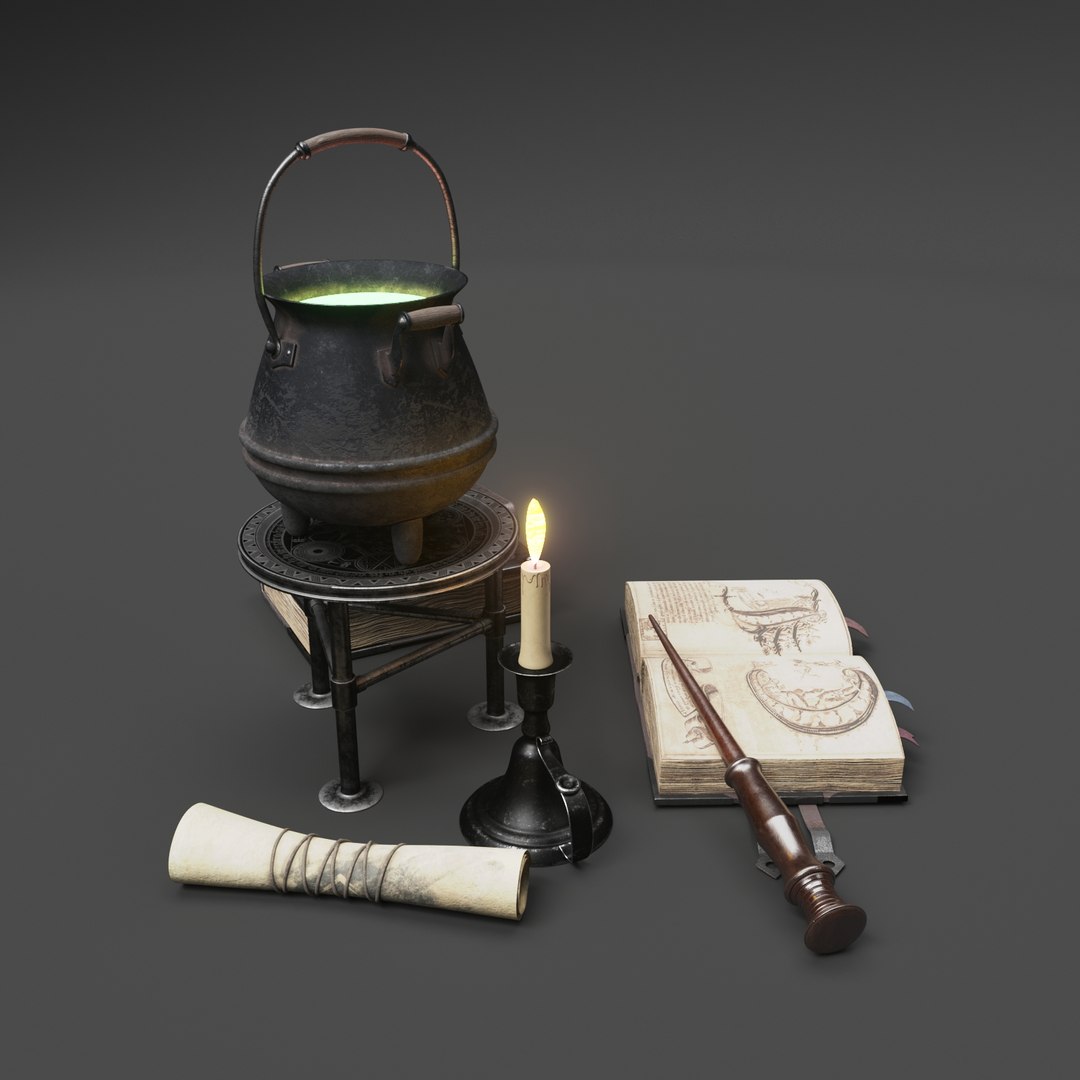 Wizard Items 3D Model - TurboSquid 1432490