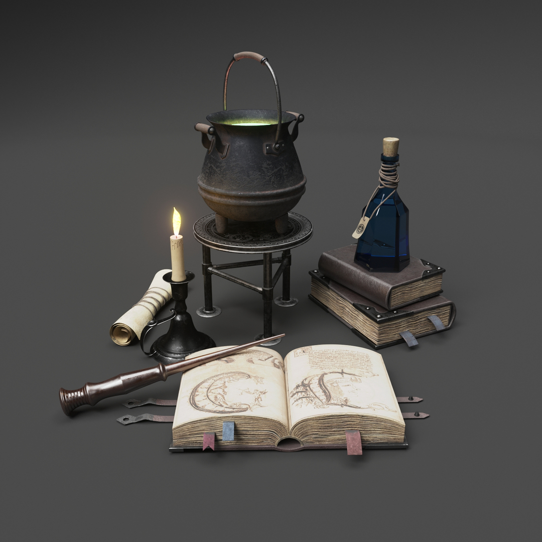 Wizard Items 3D Model - TurboSquid 1432490