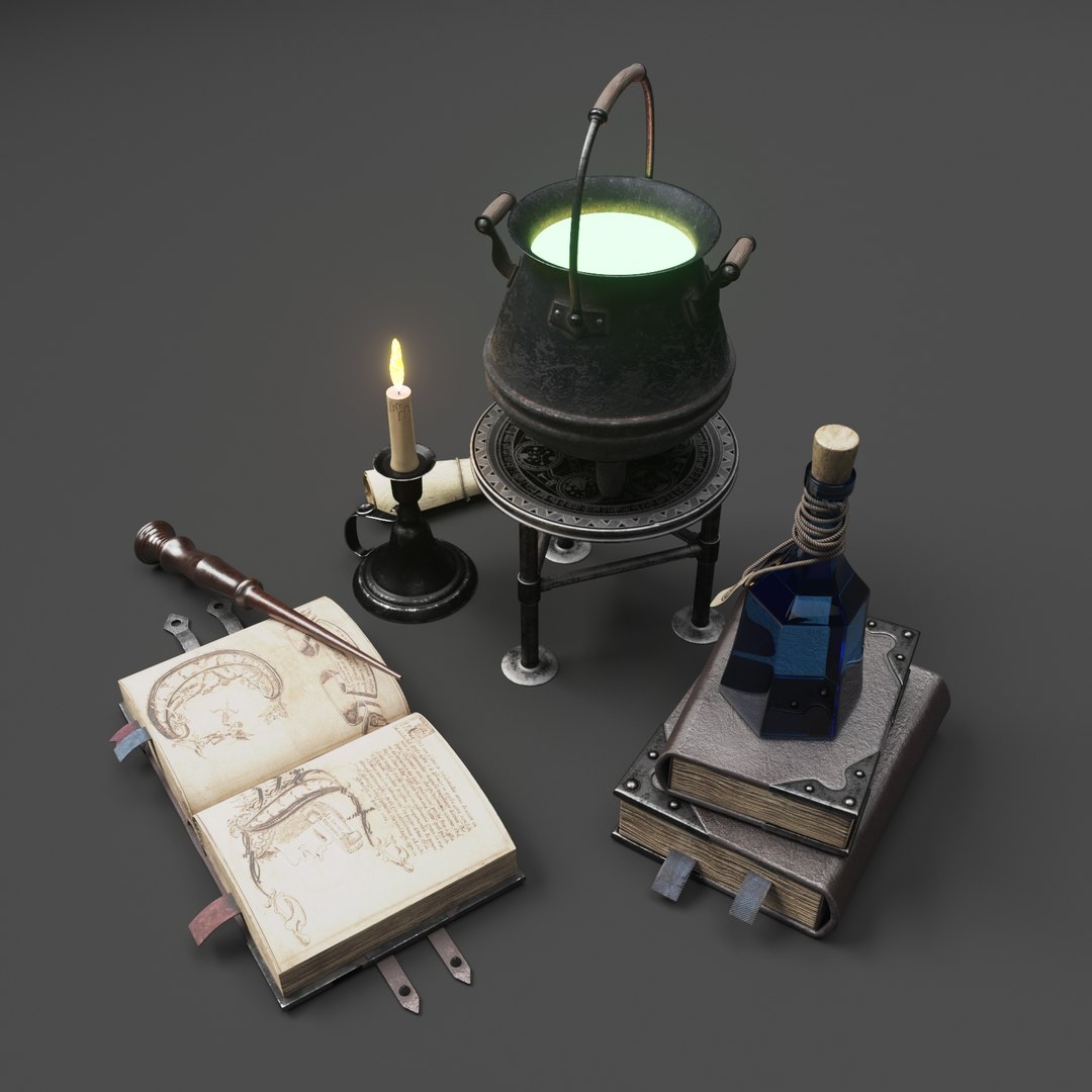 Wizard Items 3D Model - TurboSquid 1432490