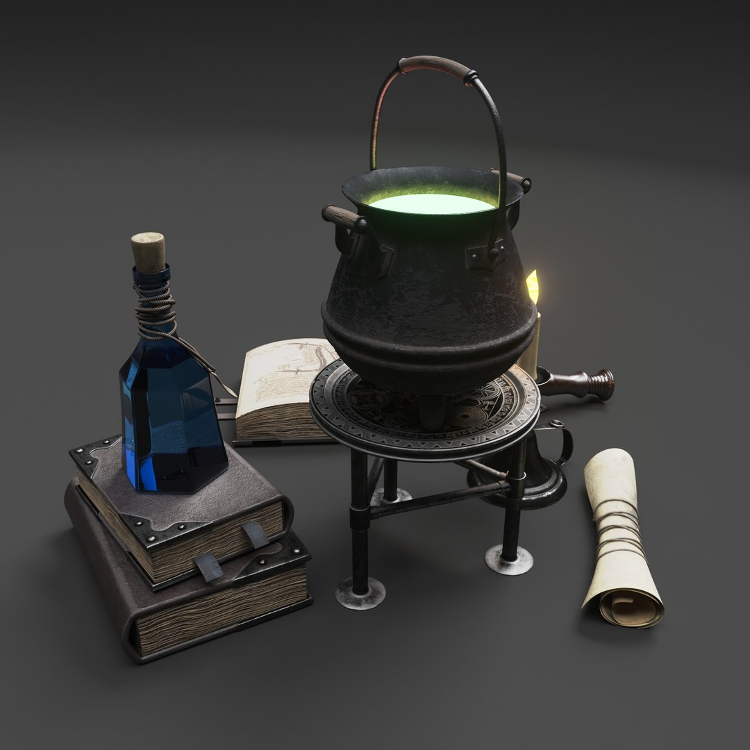 Wizard Items 3D Model - TurboSquid 1432490